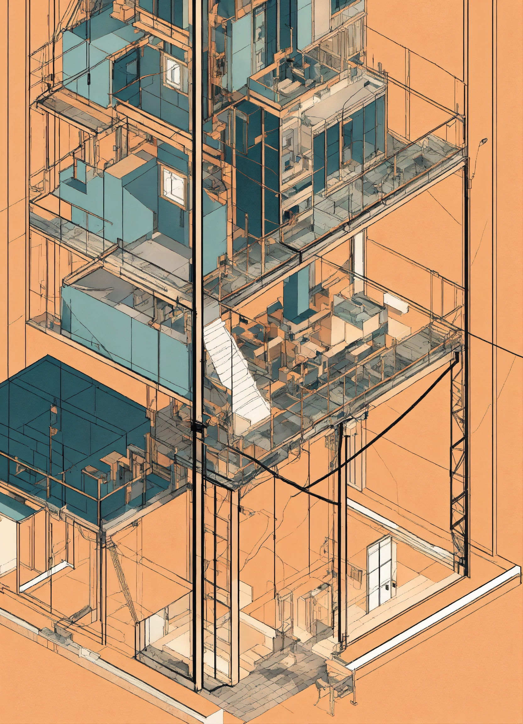 Lexica - A building is controlled by a hand with wires, is an ...