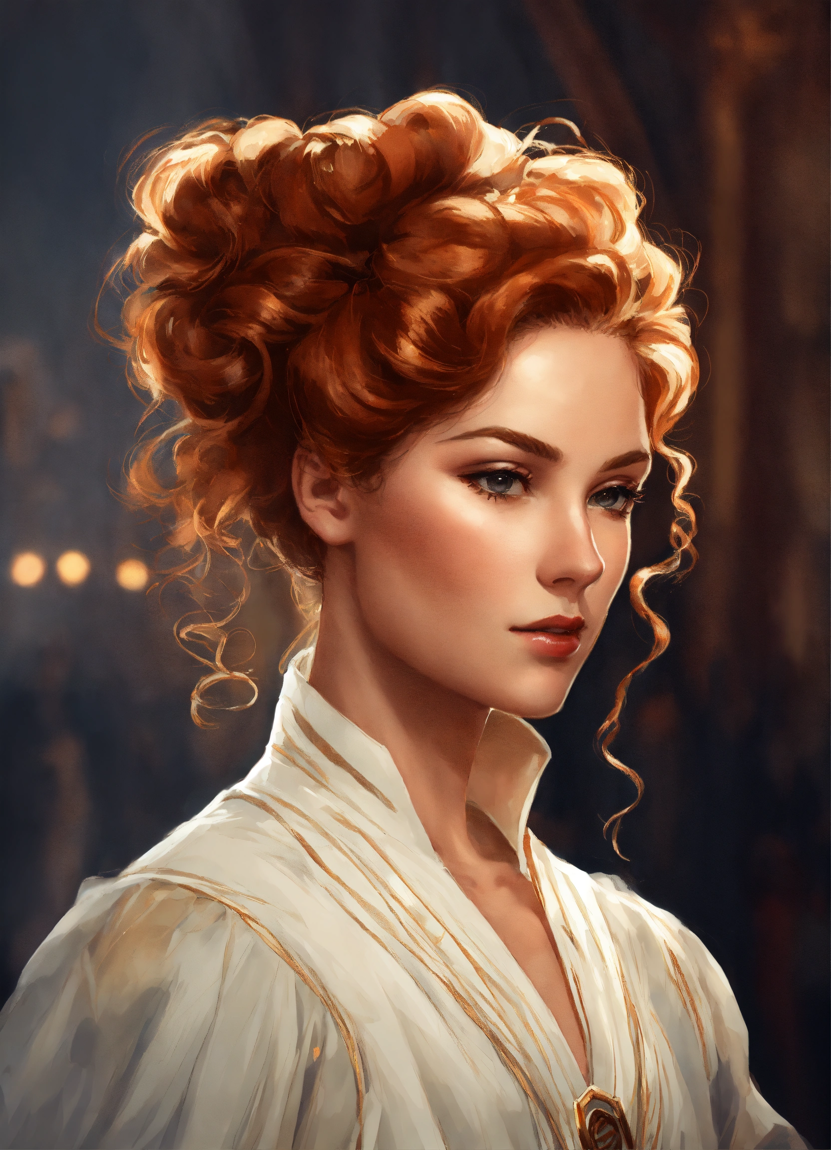 Lexica - Digital art portrait of a rich British aristocrat woman with ...