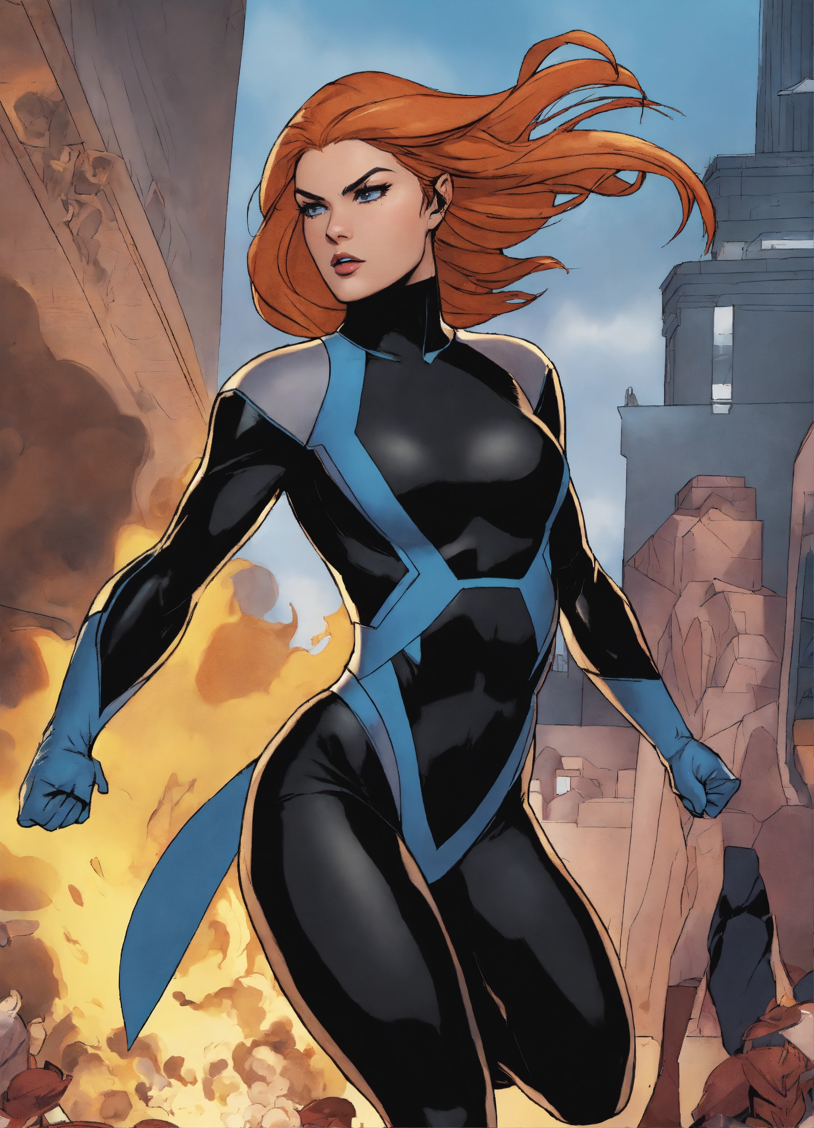 Lexica - Marvel Auran girl from inhumans tv show animated in action ...