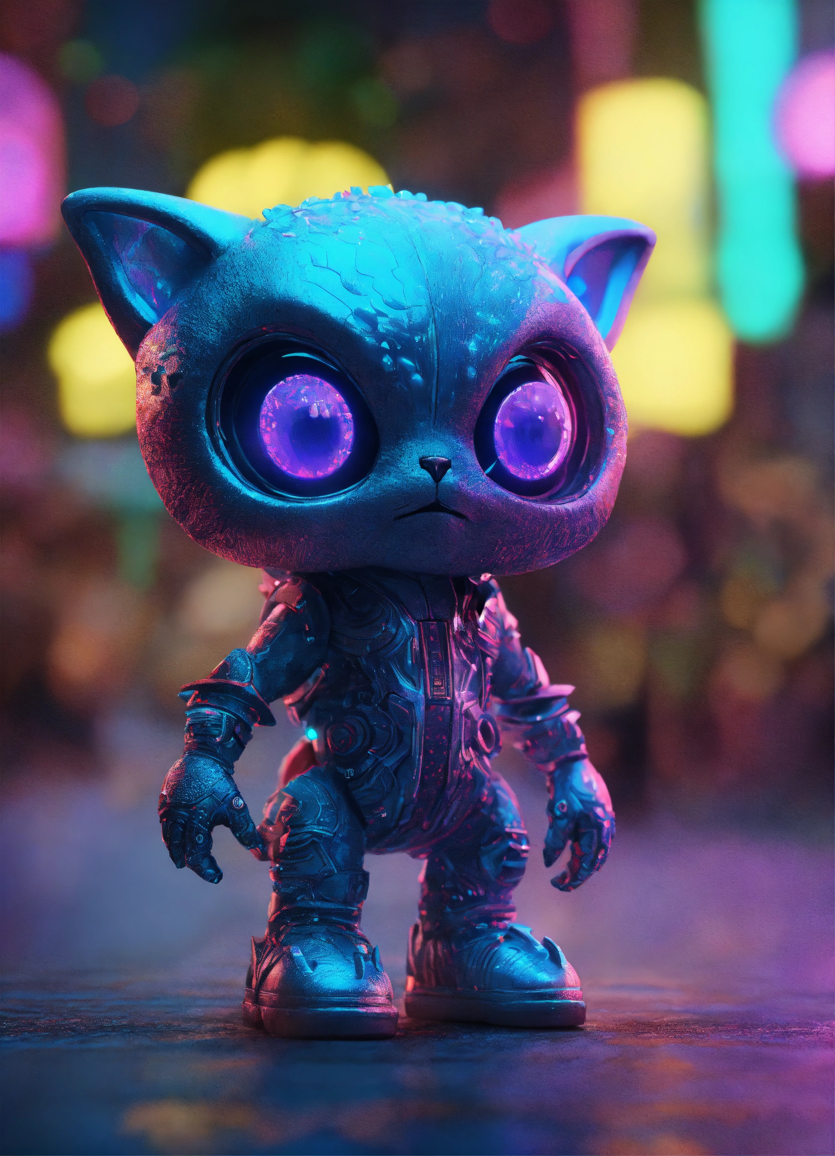Lexica - Gelly cute adorable alien monster, full-body, neon glow colors ...