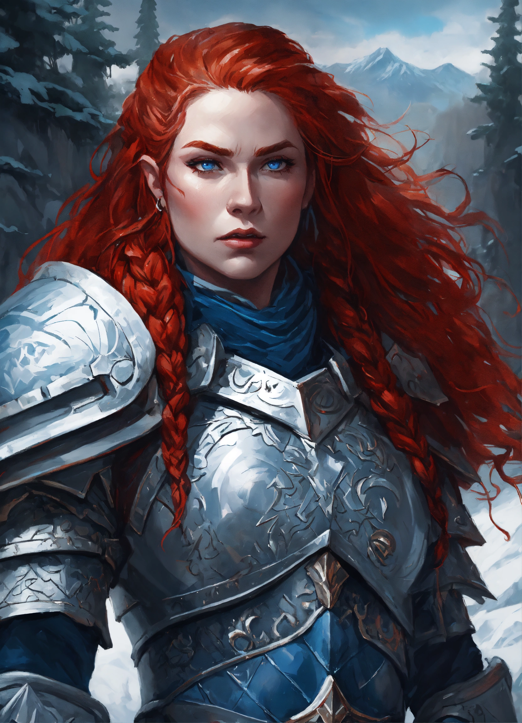 Lexica - A strong rugged woman in intricate armor, highly detailed ...