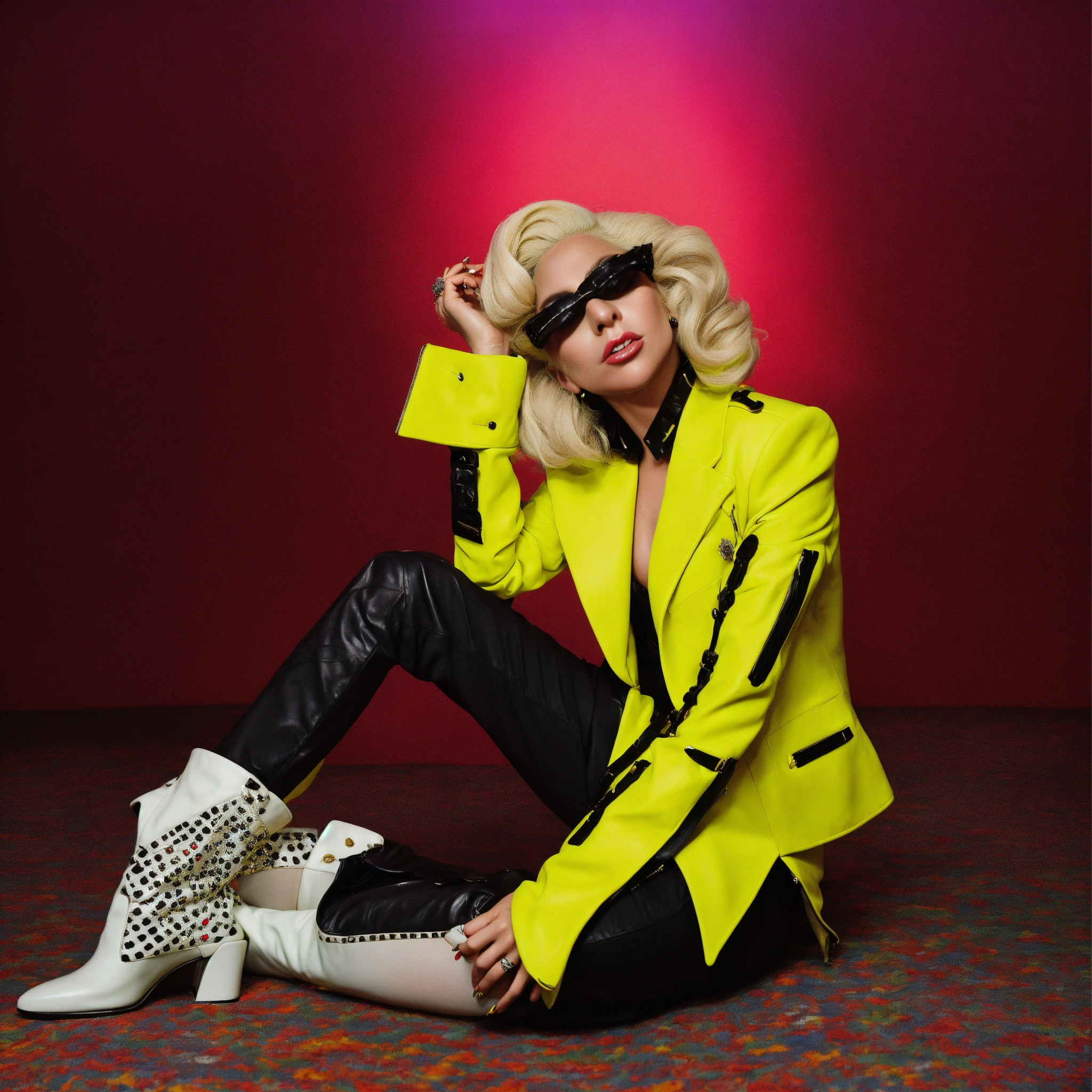 Lexica - Lady Gaga rockstar 80's photoshoot