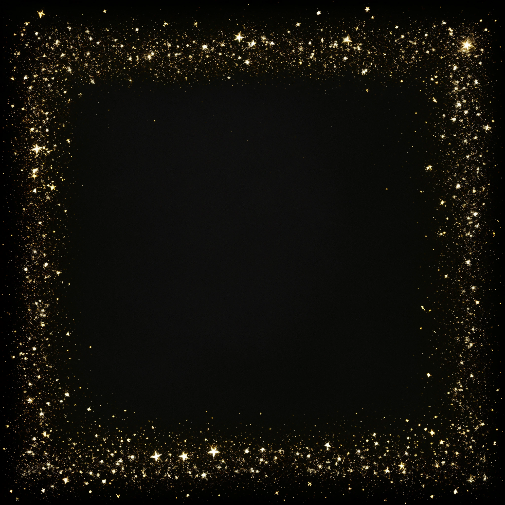 Lexica - Pure black background, overlay of sparkling diamond stars ...