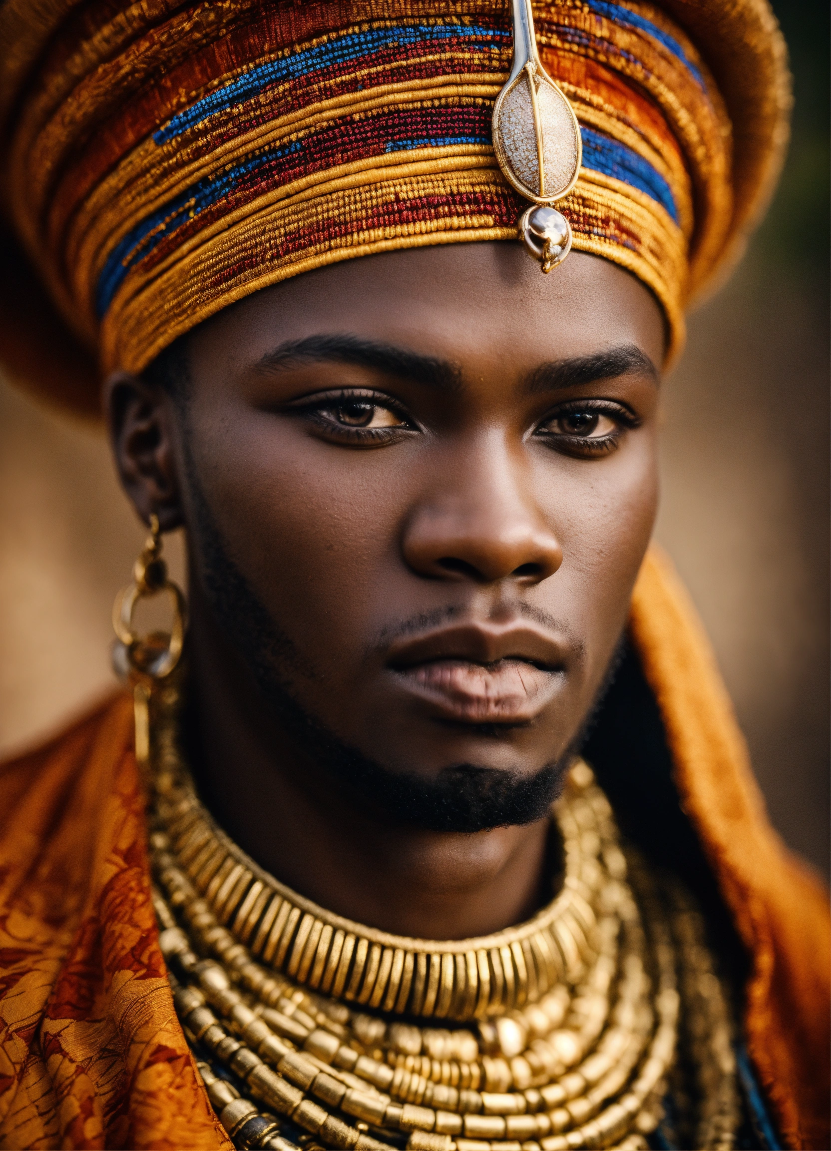 Lexica - Close up portrait Photography, of a African prince, an ...