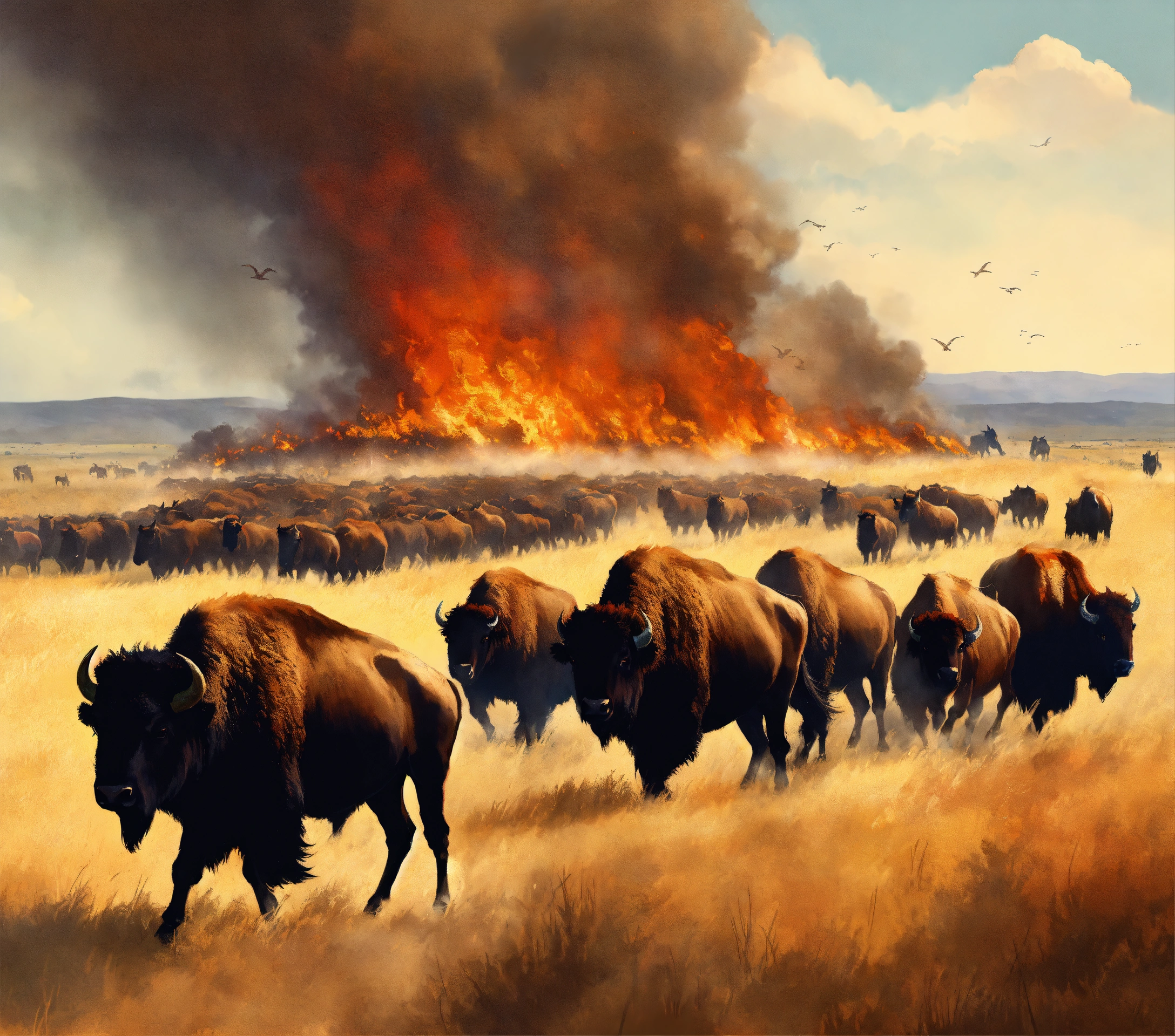 Lexica - Out on the open prairie during the 1800's, a large herd of ...