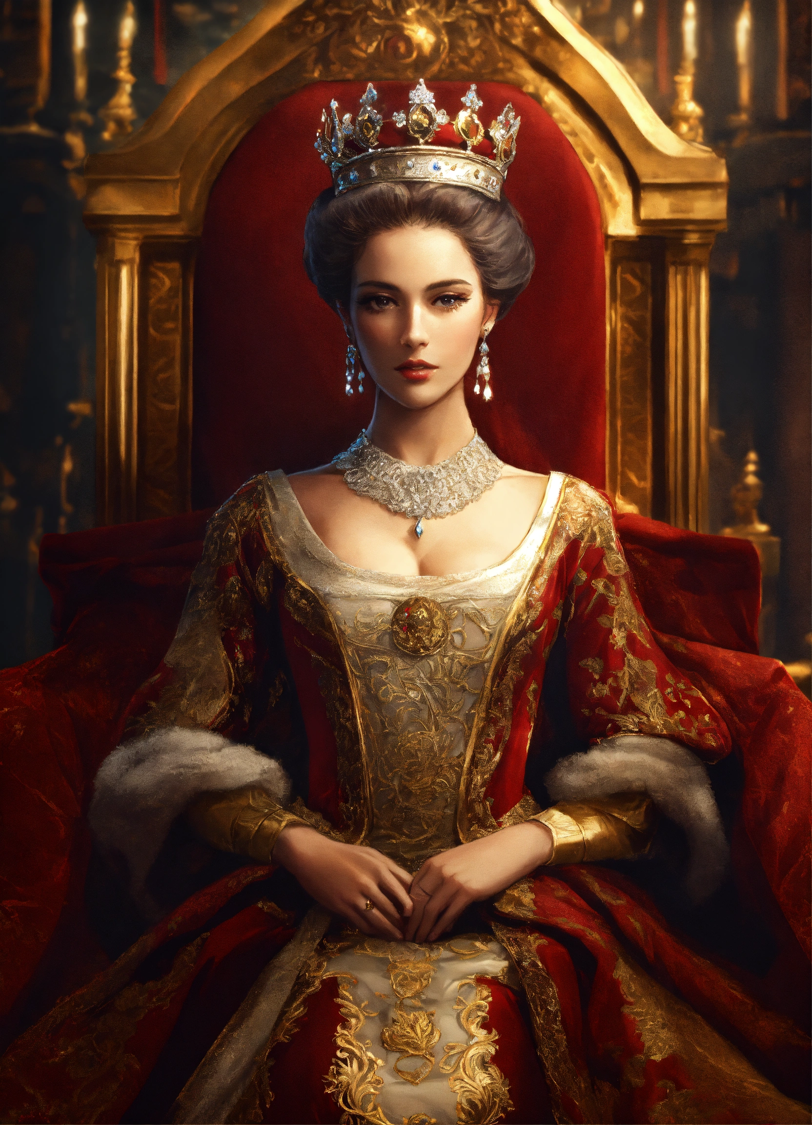 Lexica - Queen, old times,realistic,4k,detailed, kingdom, clear faces ...