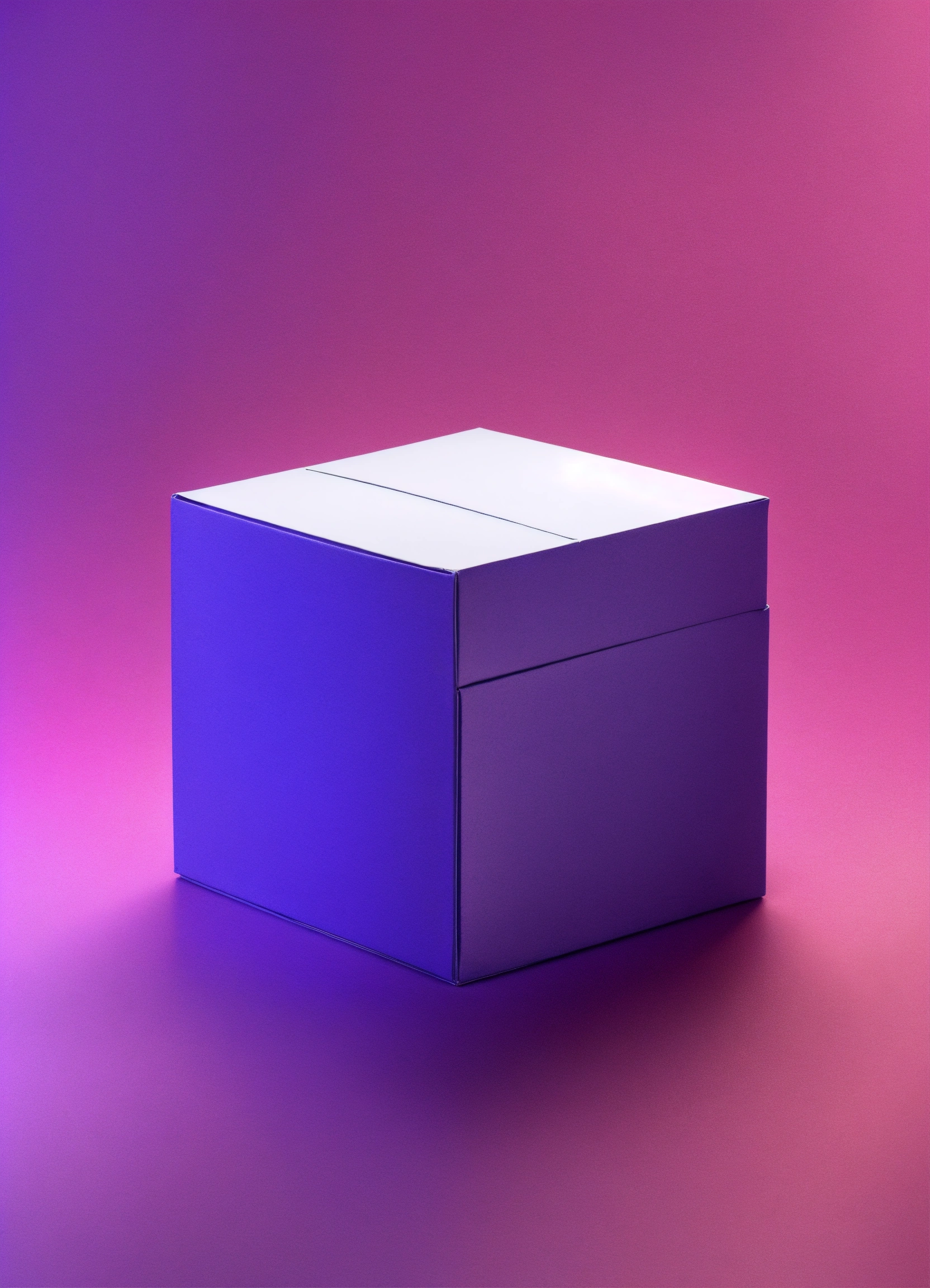 Lexica - Purple packaging box on a purple background.