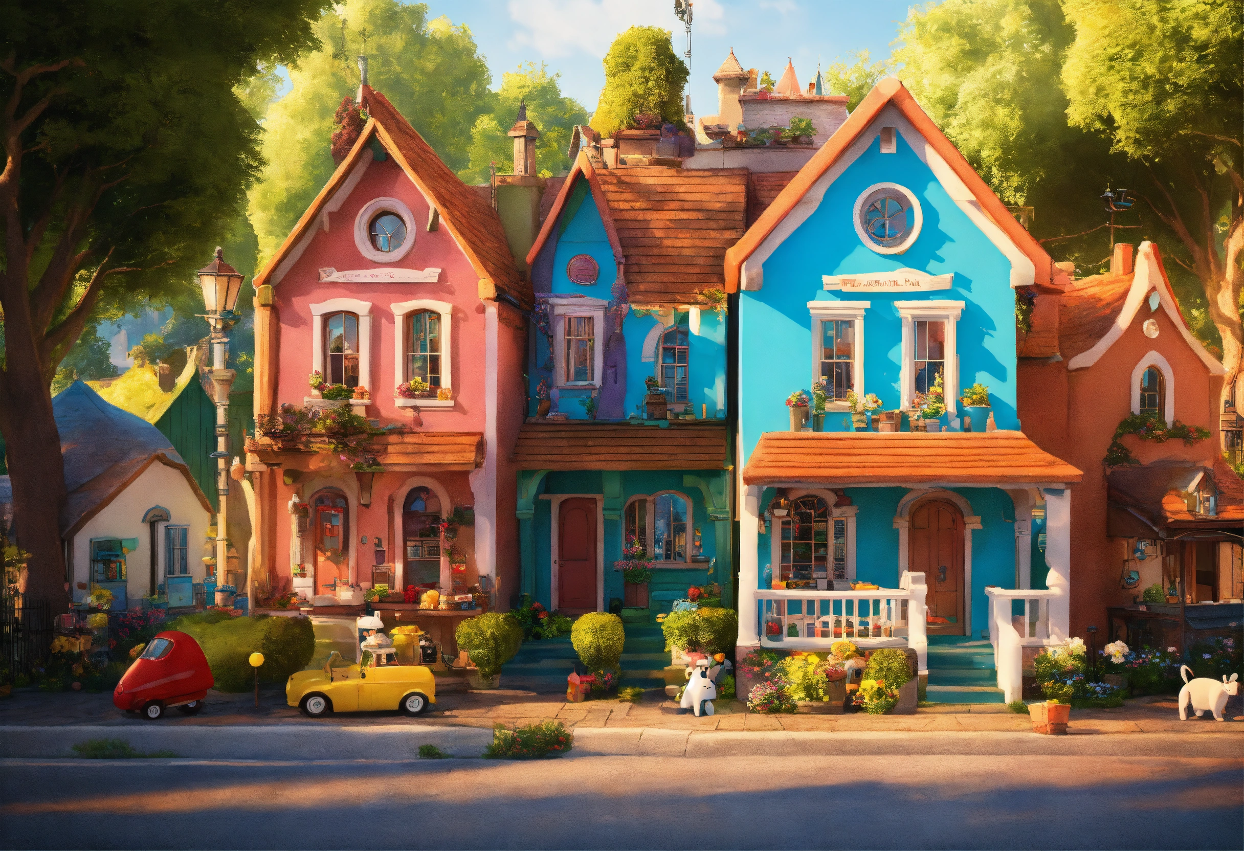 Lexica - Create a charming Disney-Pixar style poster. The image should ...