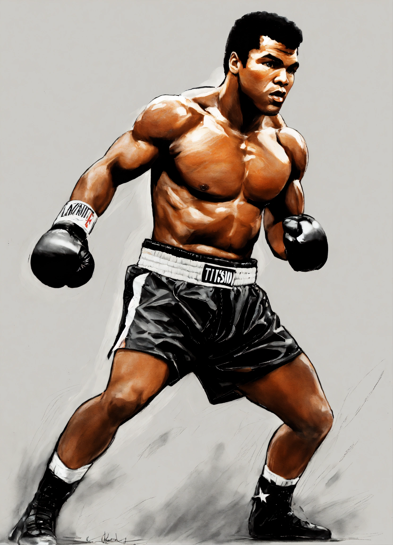 Lexica - Drawing high Ultra define Muhammad Ali. fighting a ultra ...