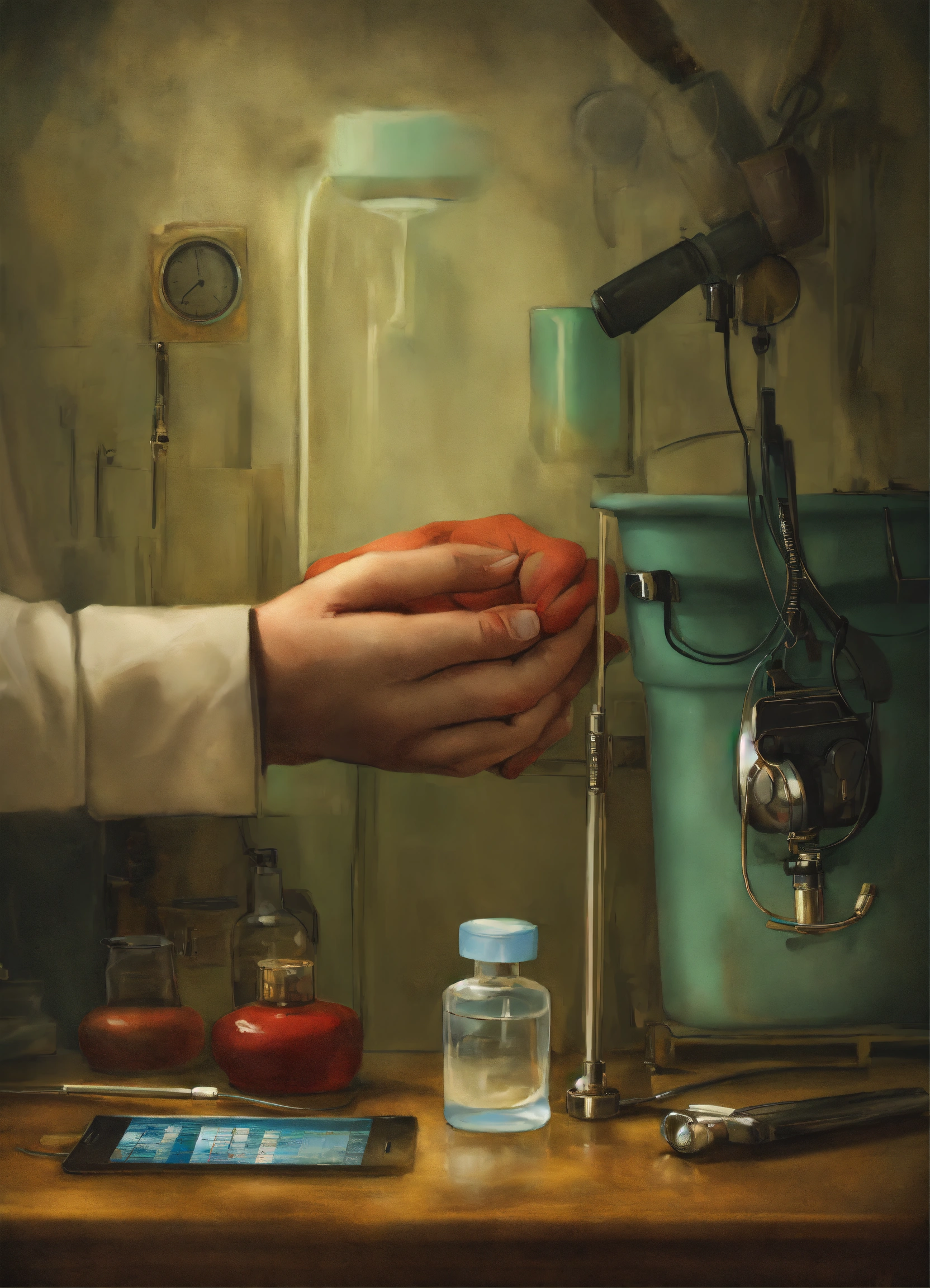 Lexica - A lifeless person squeeze doctor hand