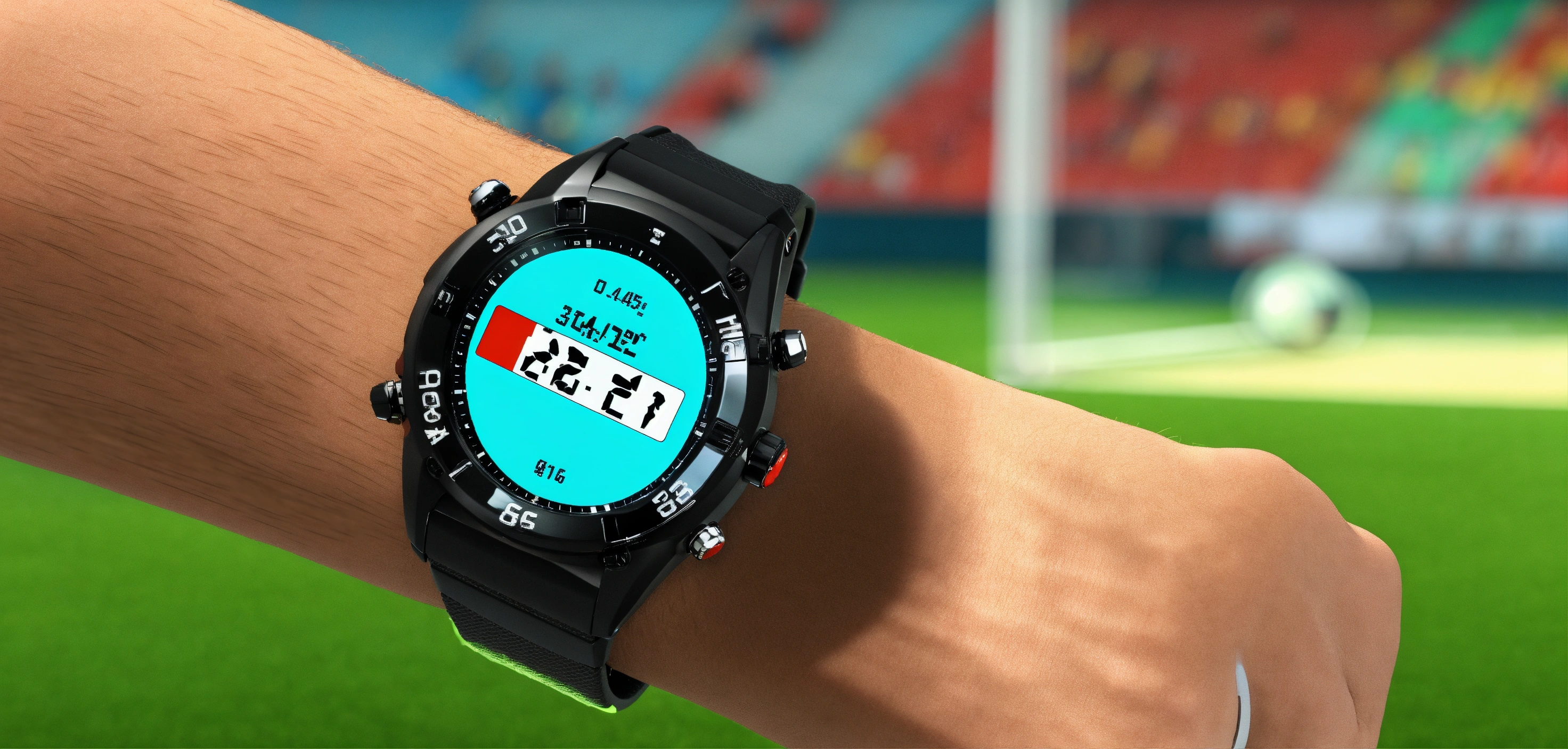 Lexica - Digital watch on the wrist of a football referee during the ...