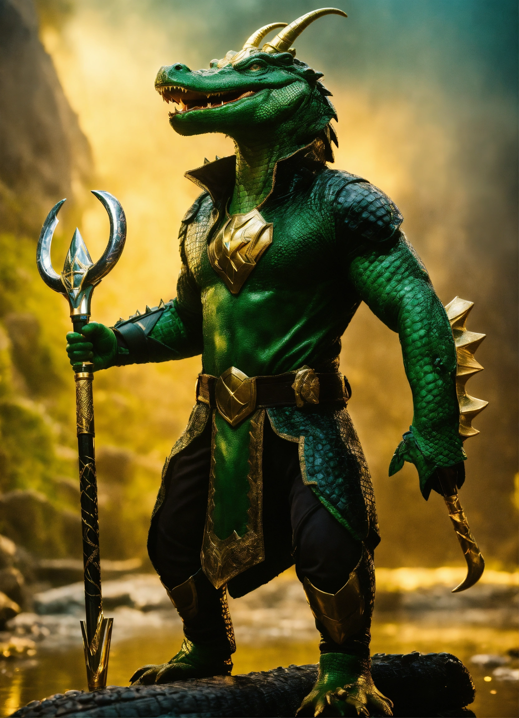 Lexica - Marvel full sized alligator loki with loki horns on his head ...