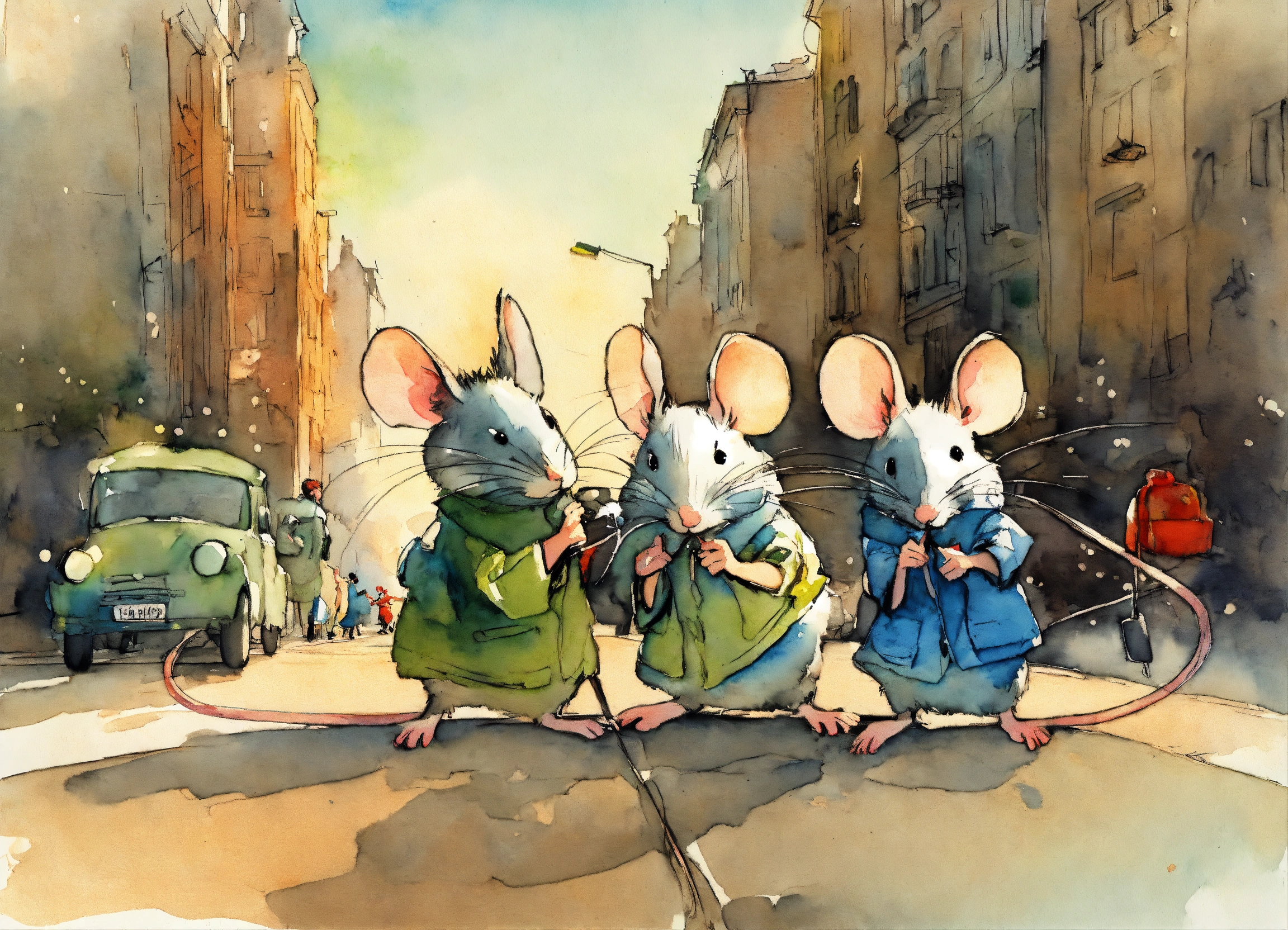 Lexica - Cool, nice and cute mice working and helping together to move ...