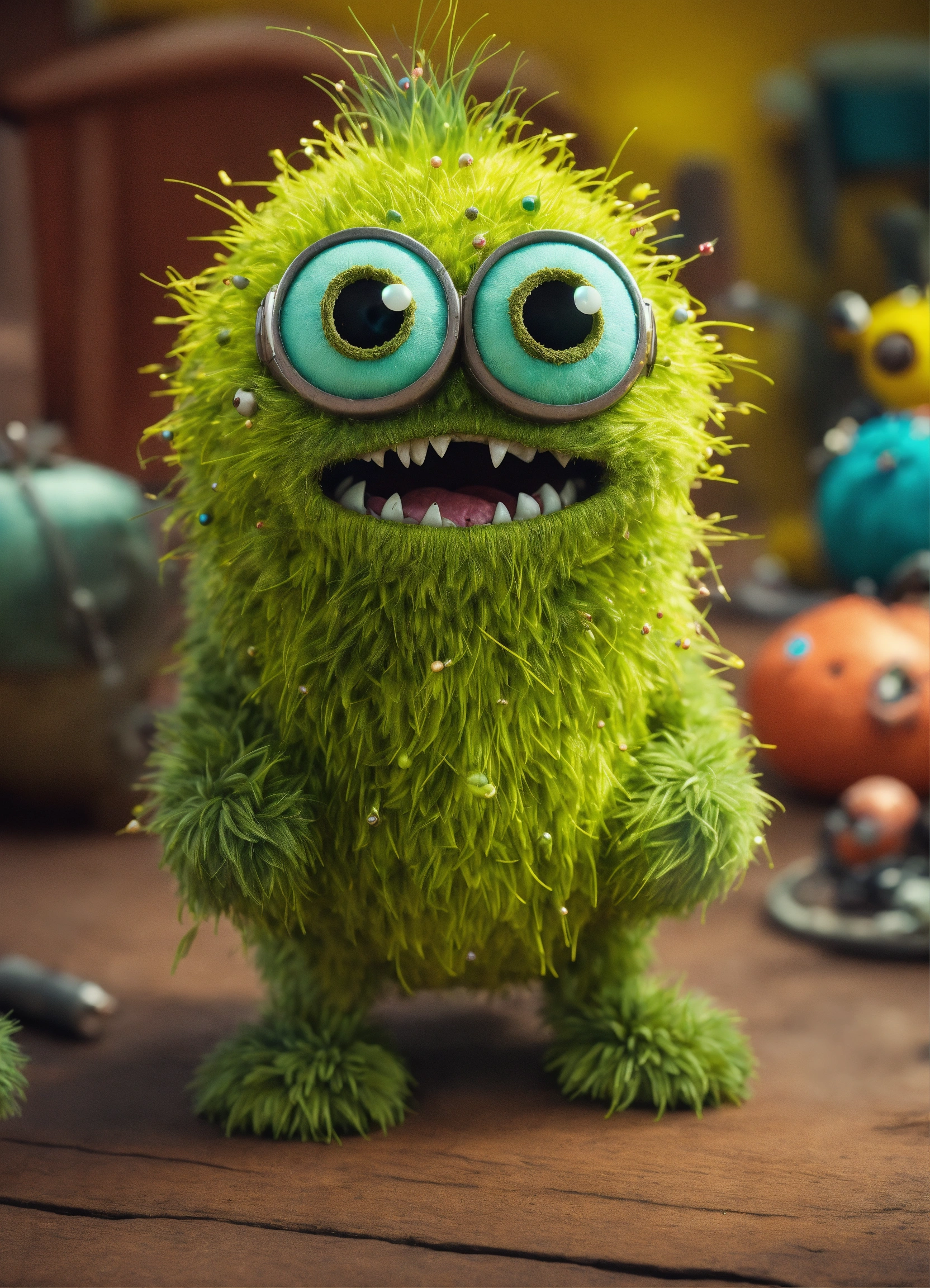 Lexica - CGI! germ monster character. Highly detailed. Scary but ...