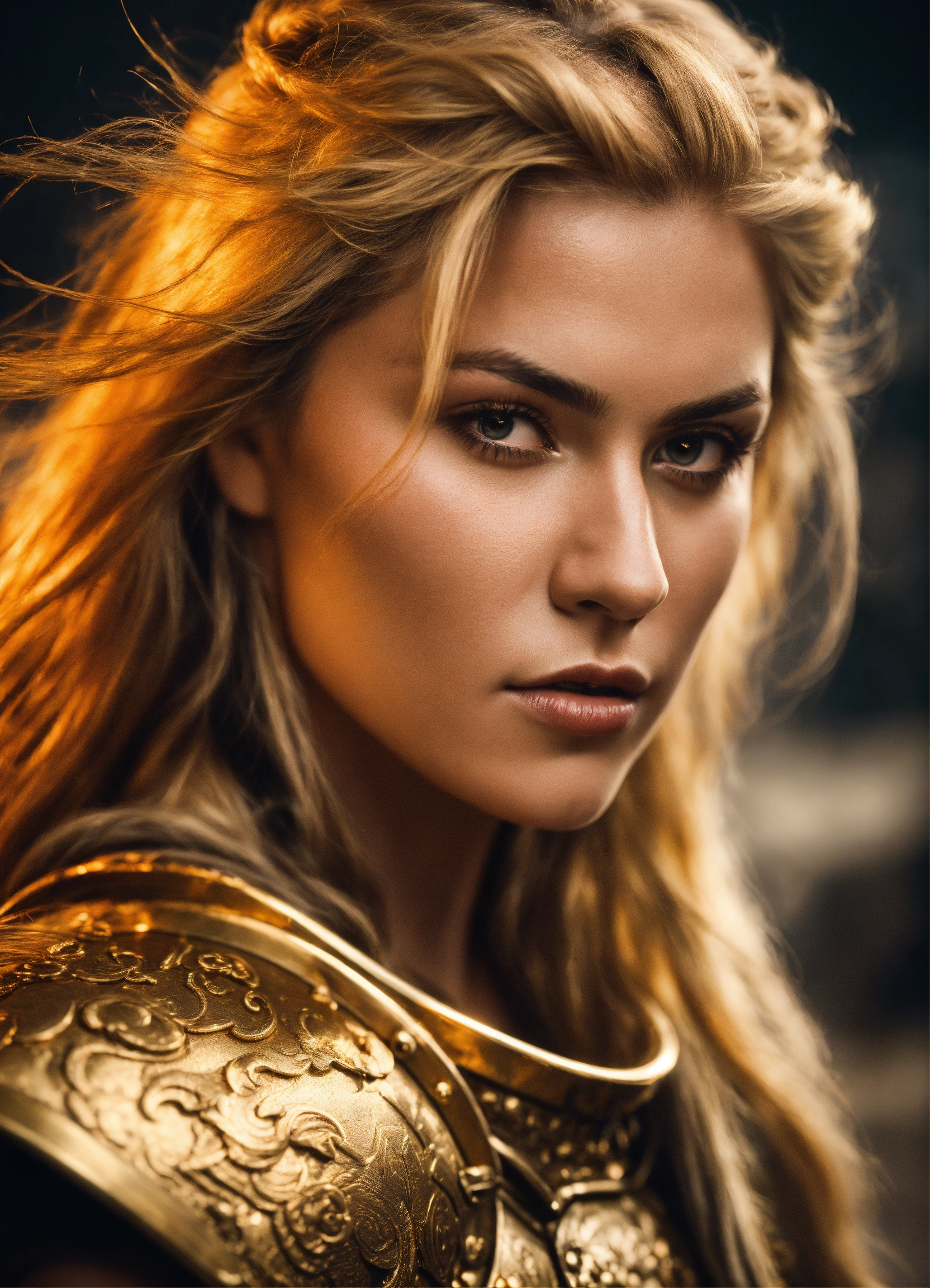 Lexica - Photo quality portrait of powerful female barbarian warrior ...