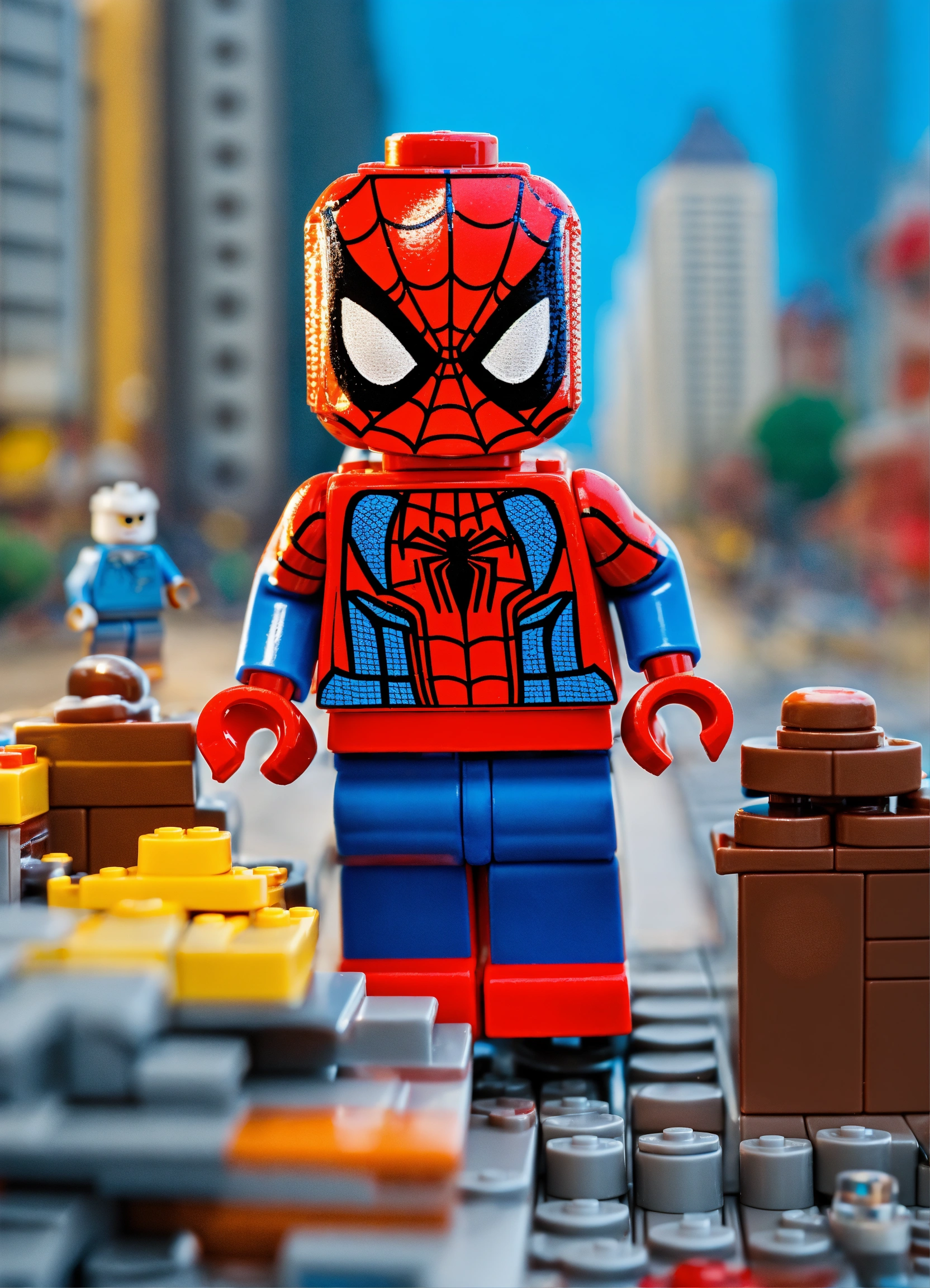 Lexica - Lego spiderman ,8k,papular lego ,in the city