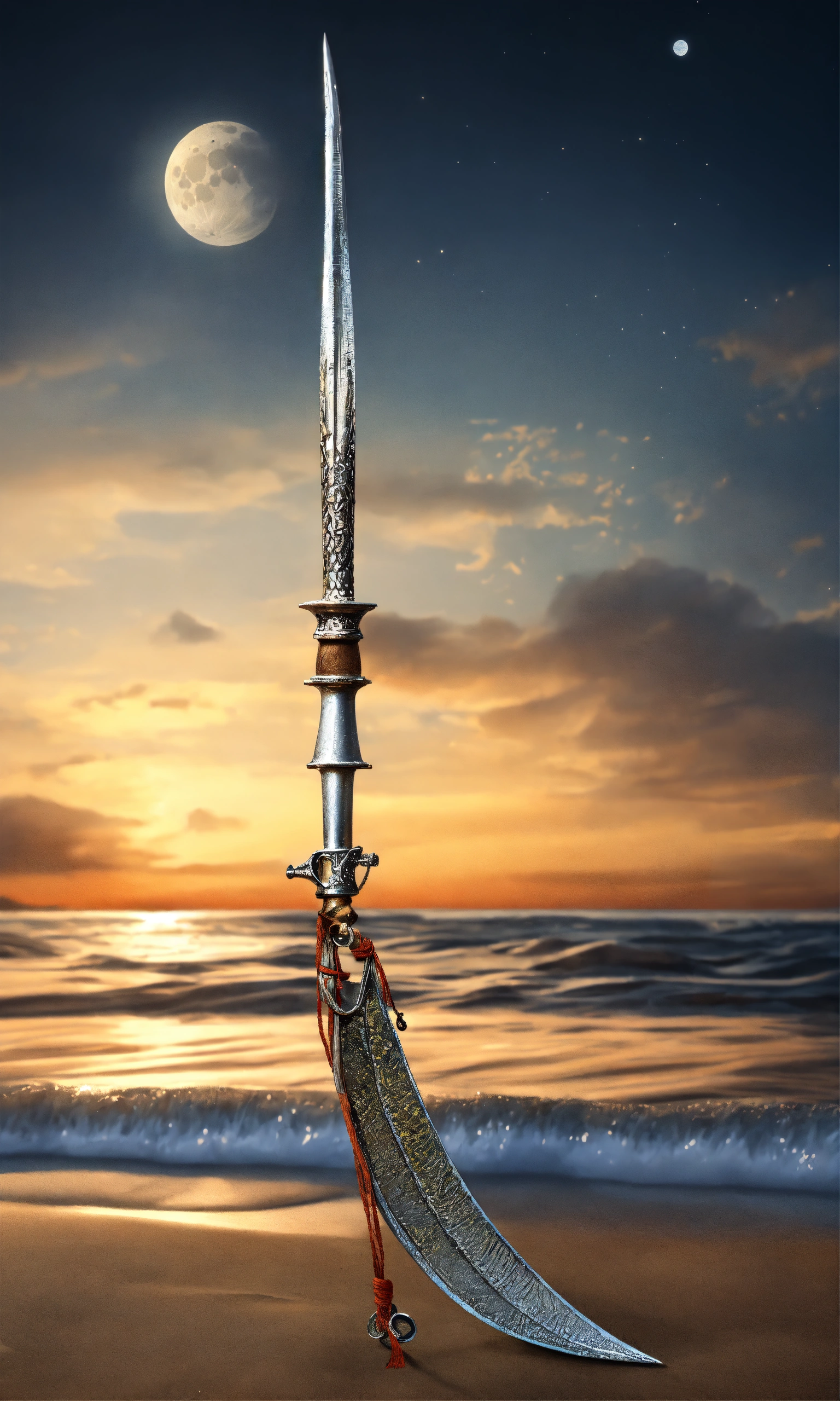 Lexica - 8k, picture of a narrow and delicate toothed fishing spear ...