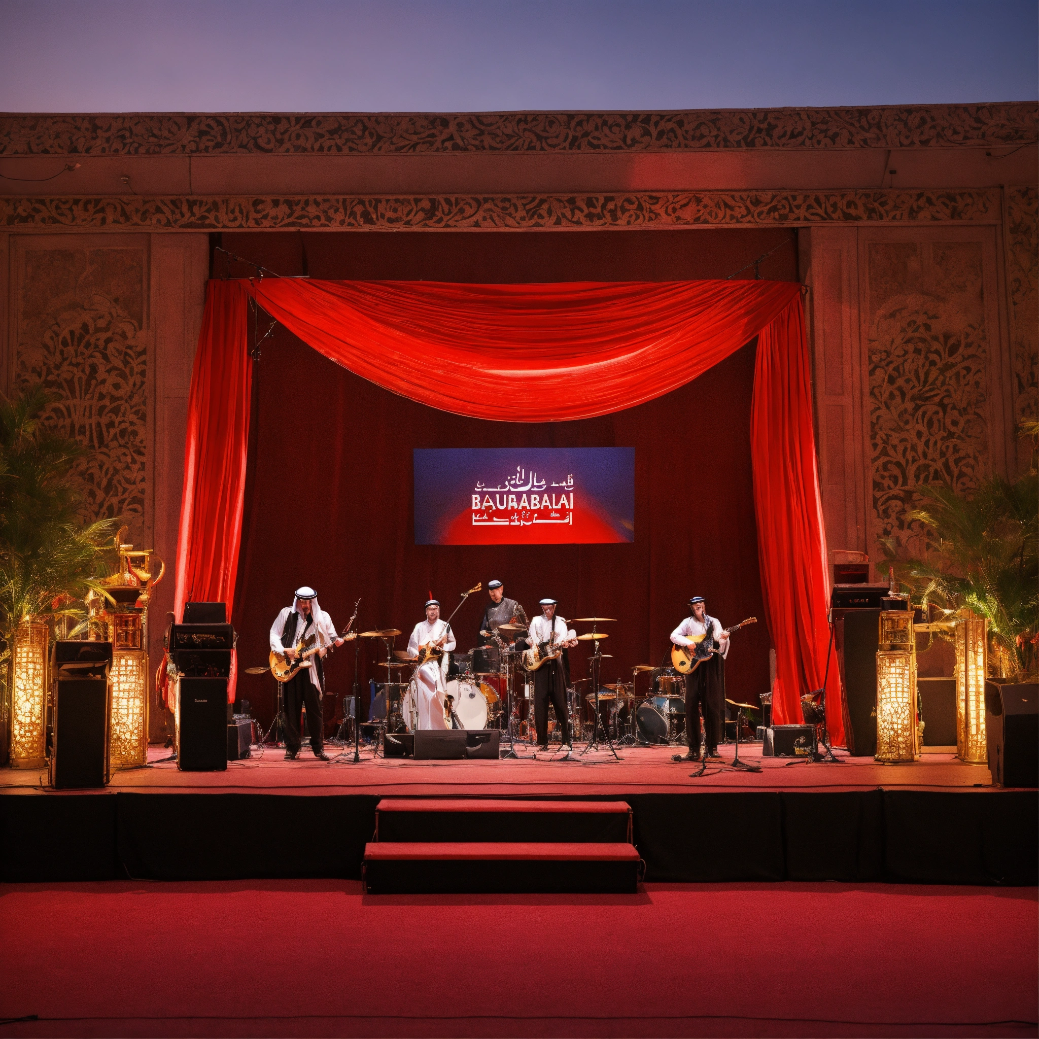 Lexica - Traditional Bahrain themed concert stage with live music bands