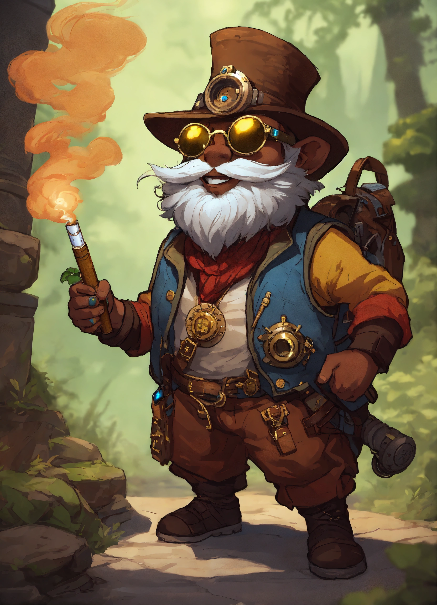 Lexica A Young Rock Gnome With Dark Skin Artificer From Dungeons And