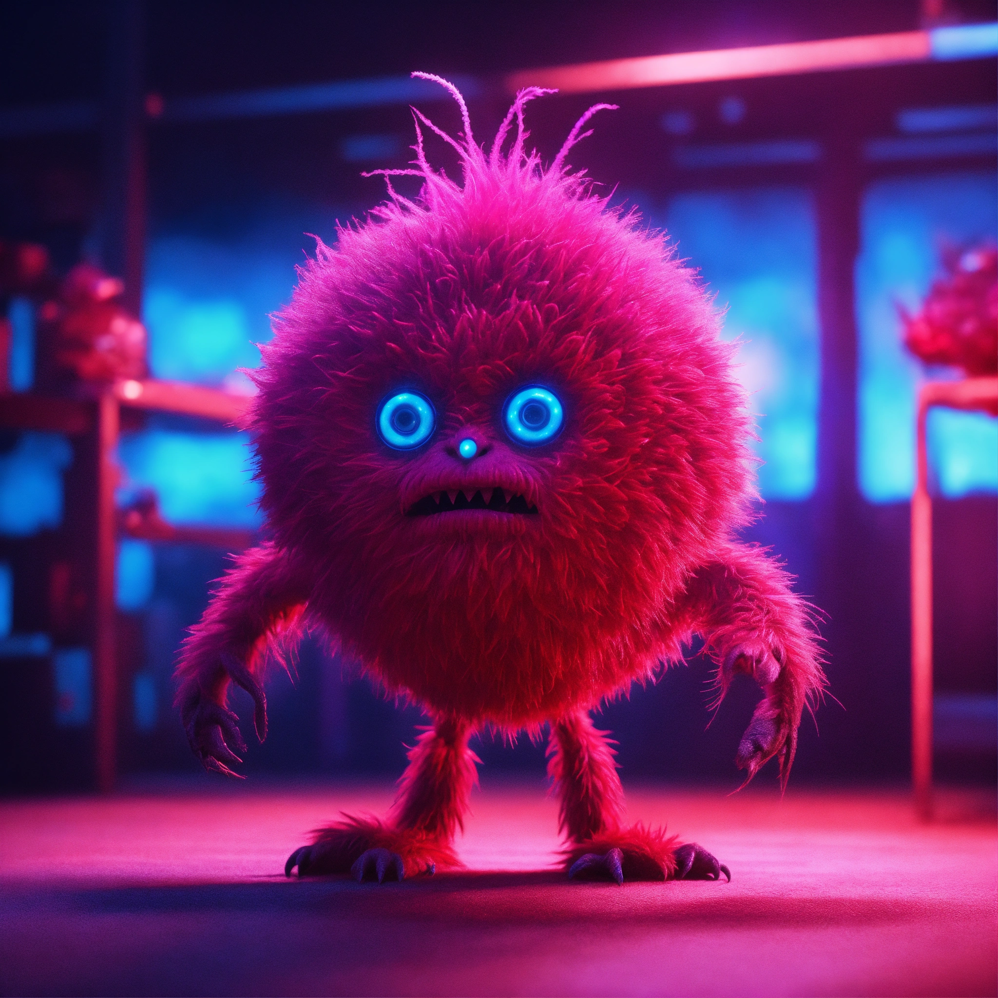 Lexica - CGI! scary looking red germ character. Highly detailed. Scary ...