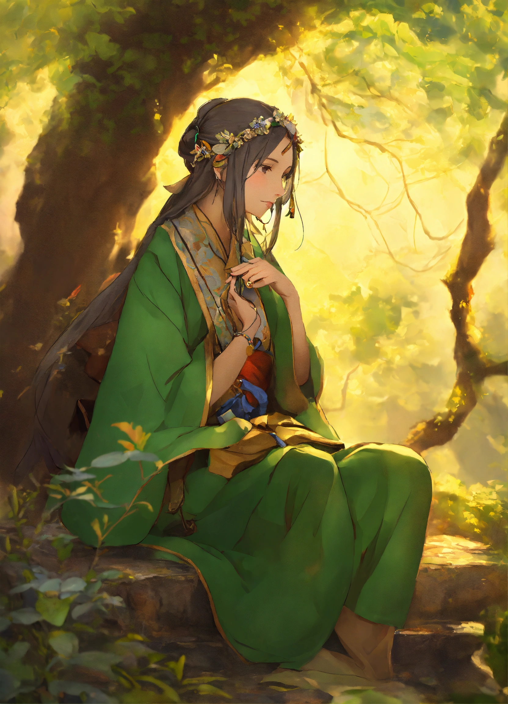 Lexica - A female sage, thinking