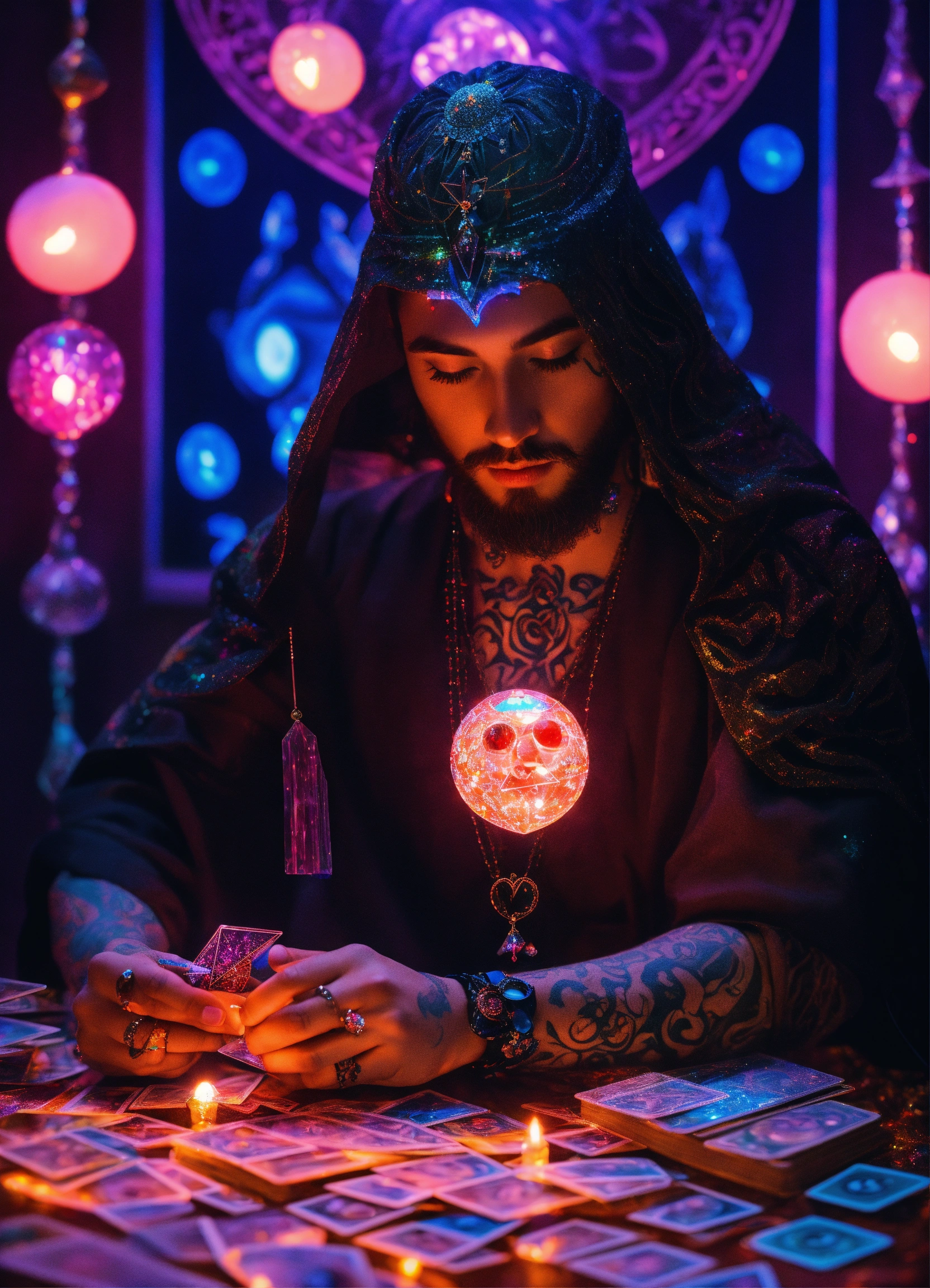 Lexica - Photorealistic 3D full body portrait, Clear Occult Magician ...