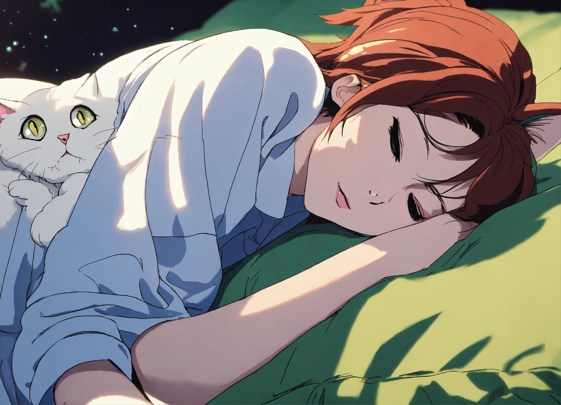 Lexica - 1990s anime sci-fi kooky cat female, full detailed eyes ...