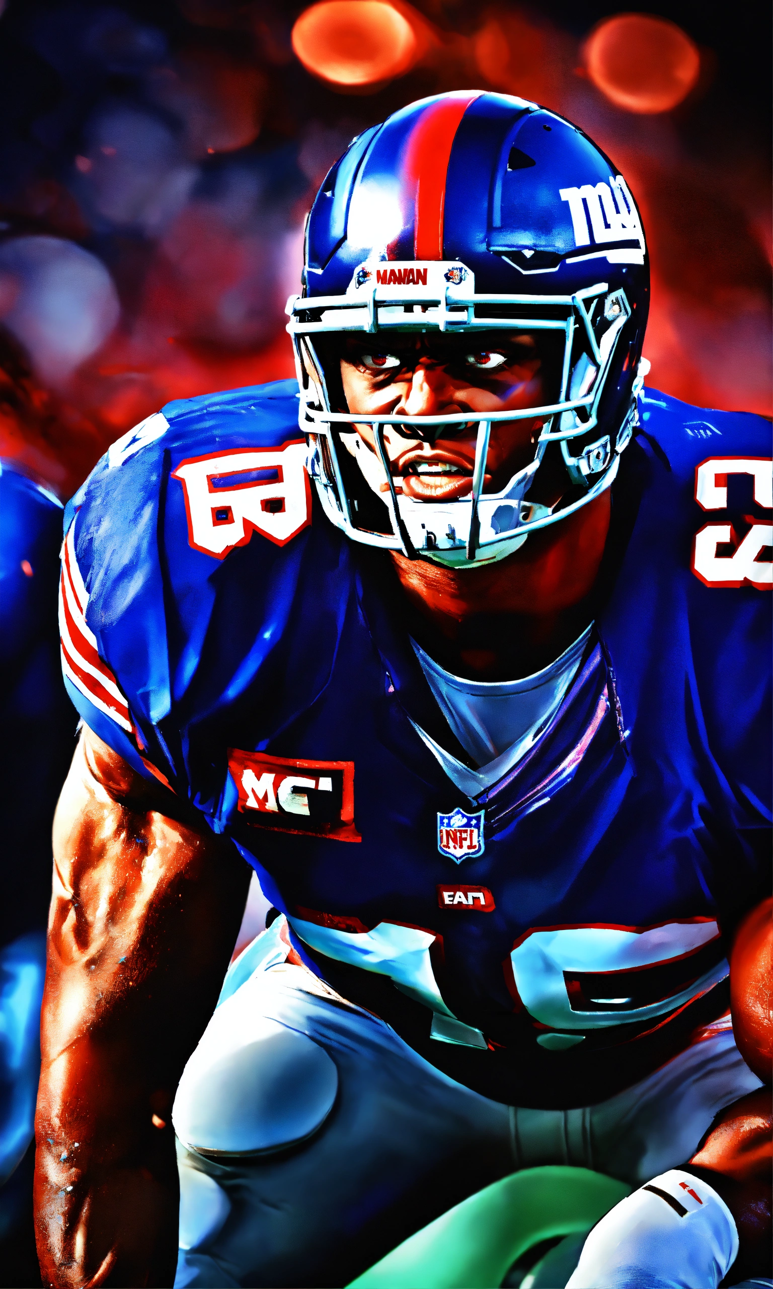 Lexica - High end aggressive nfl football player, photography, dramatic ...