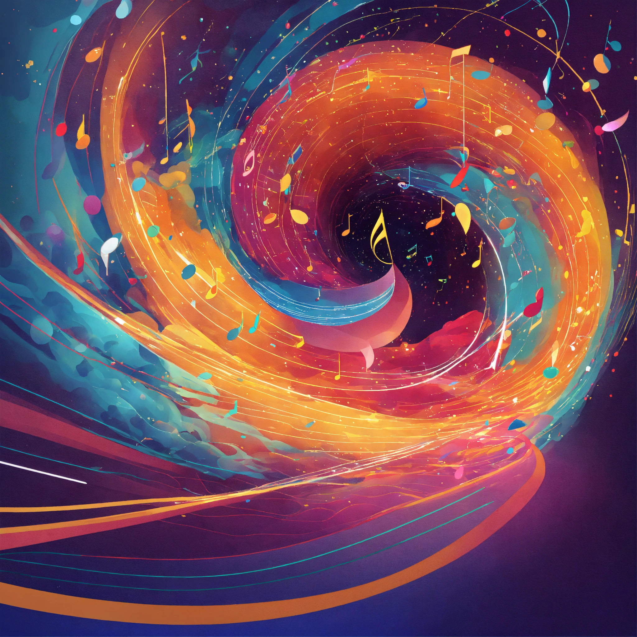 Lexica - Visual representation of the music, with swirling colors ...