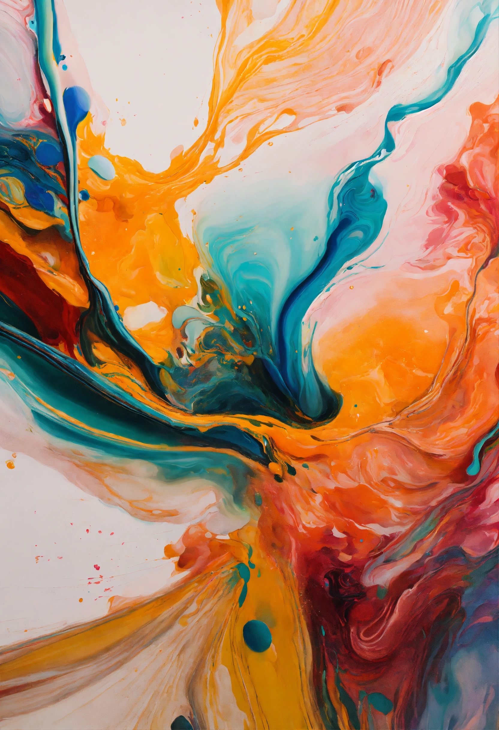 Lexica - An abstract painting on a white background , behance contest ...