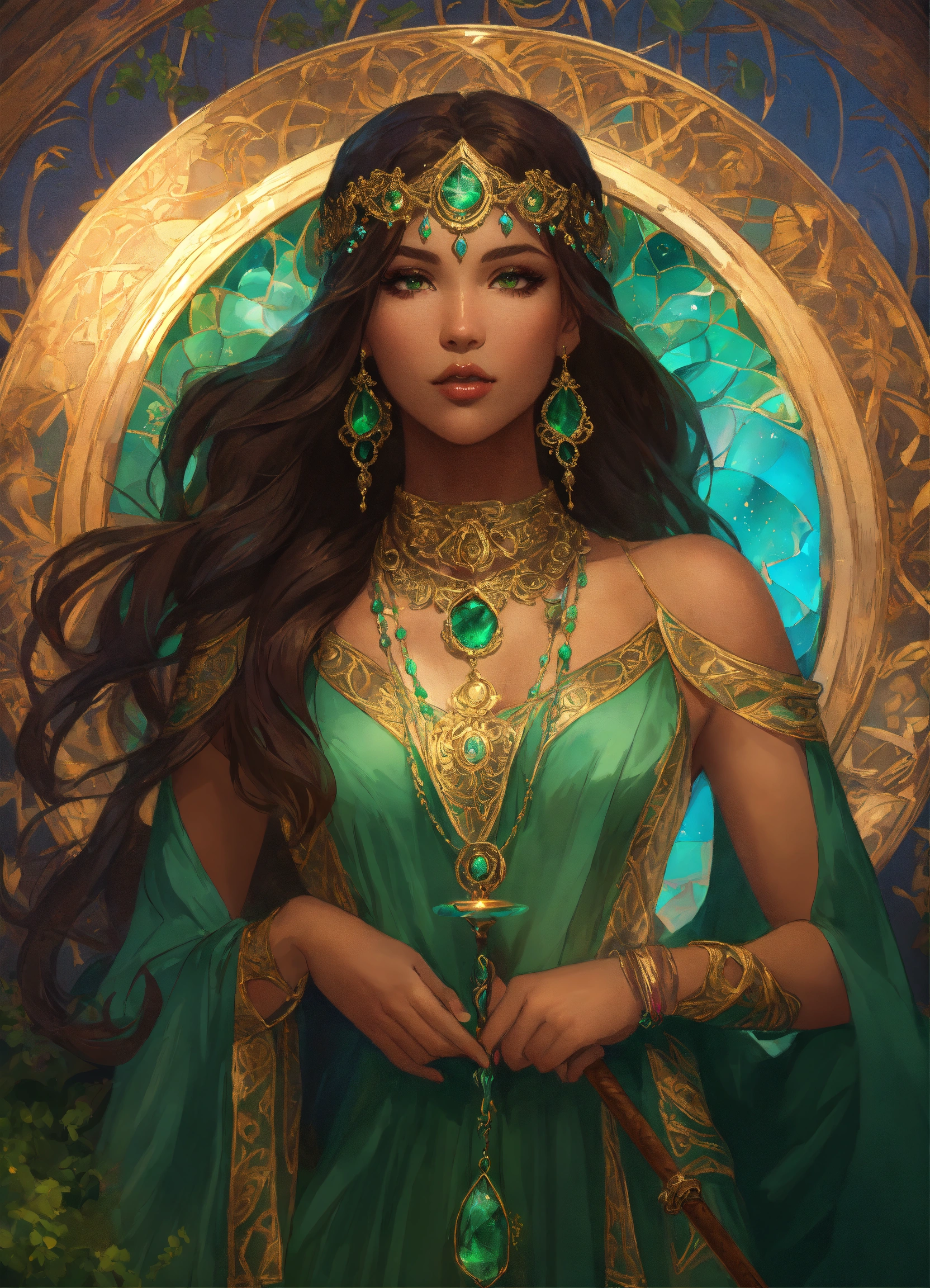 Lexica - Symmetry, full body portrait of gorgeous, persian elf ...