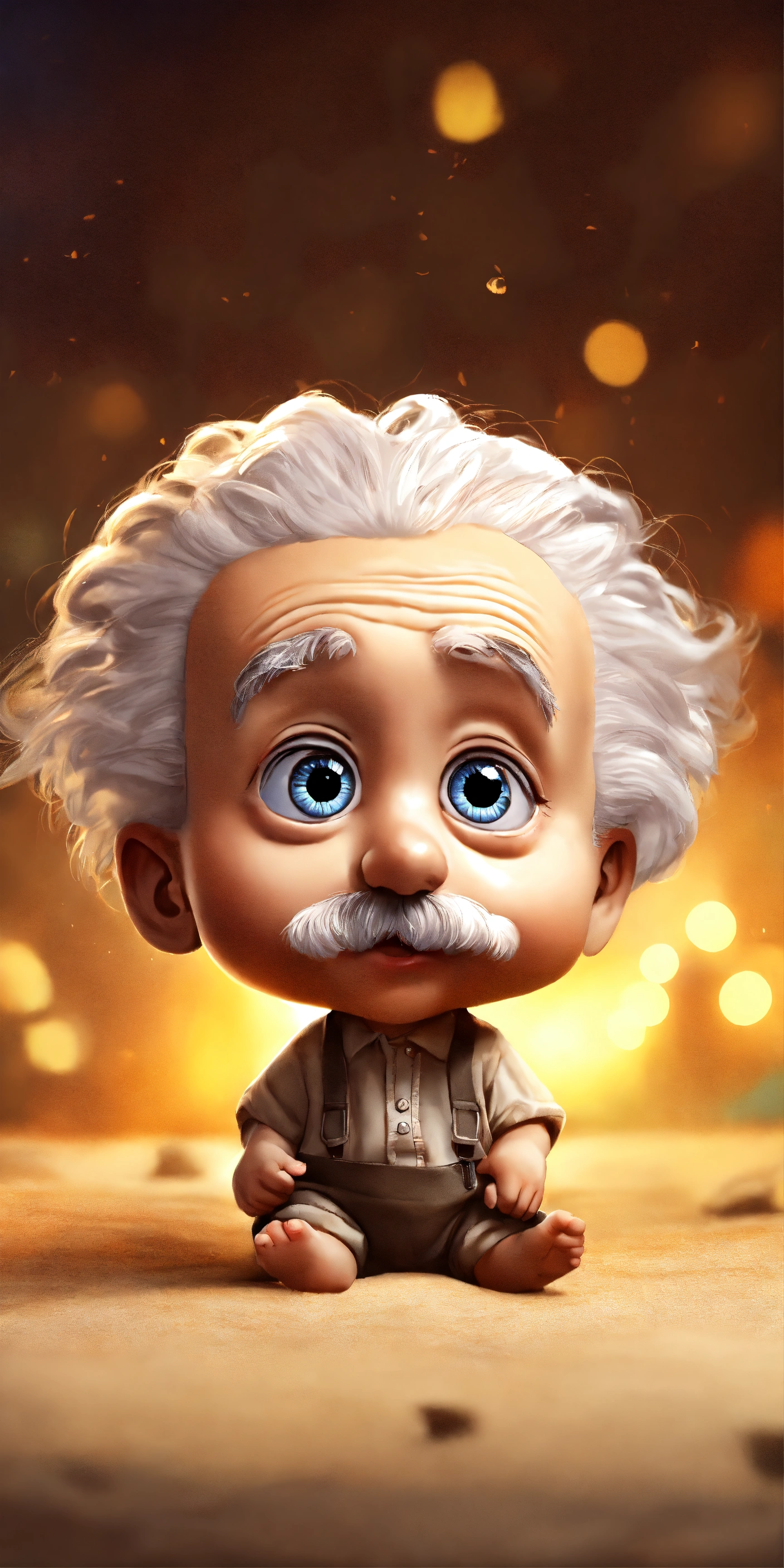 Lexica - Albert Einstein cute baby cartoon ultra realist big eyes