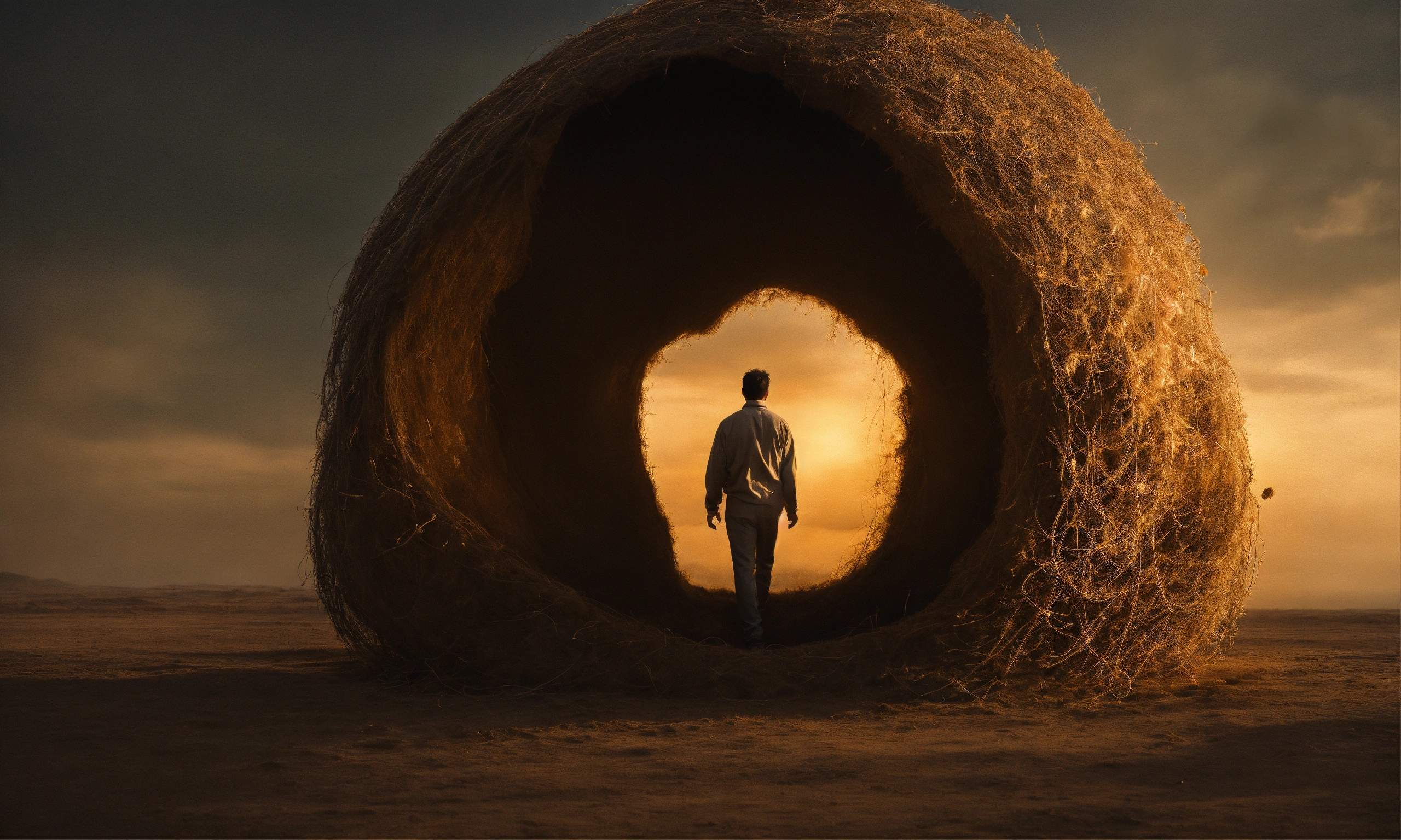 Lexica - Create an image of a man emerging from a cocoon, suggesting ...