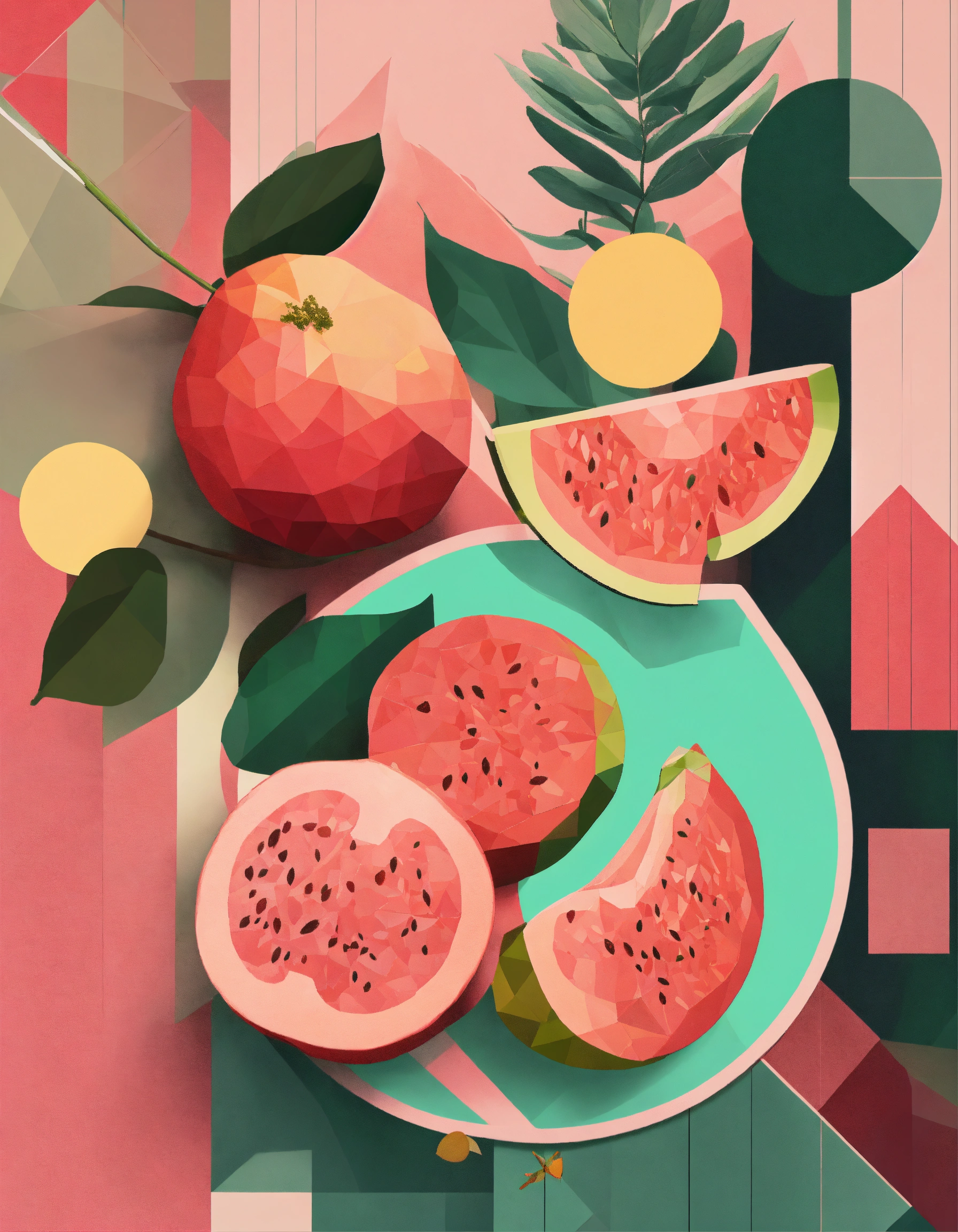 Lexica - The combinations of guava image blended beautifully with ...