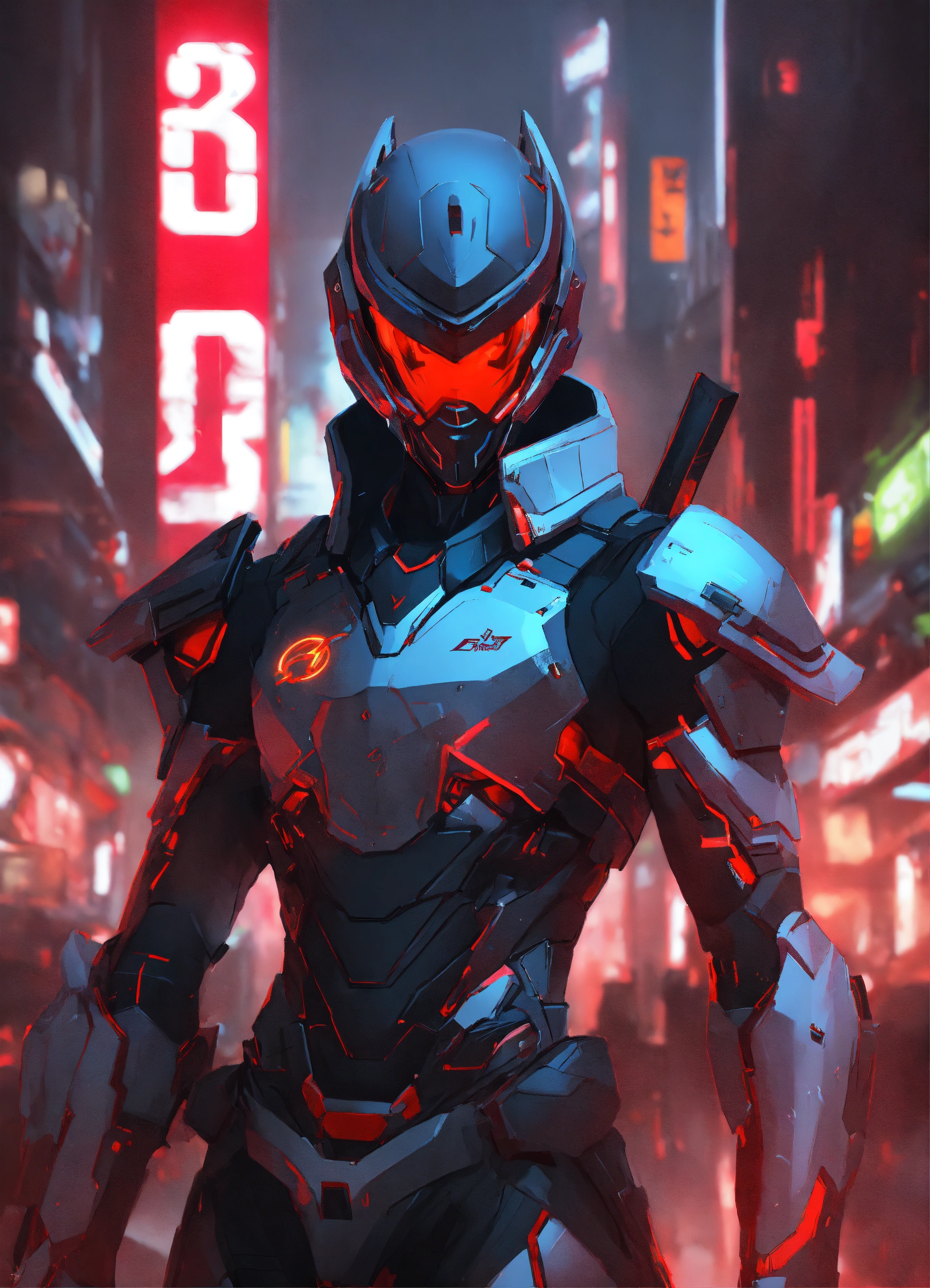 Lexica - Genji Overwatch Black And Red, featuring a black and red color ...