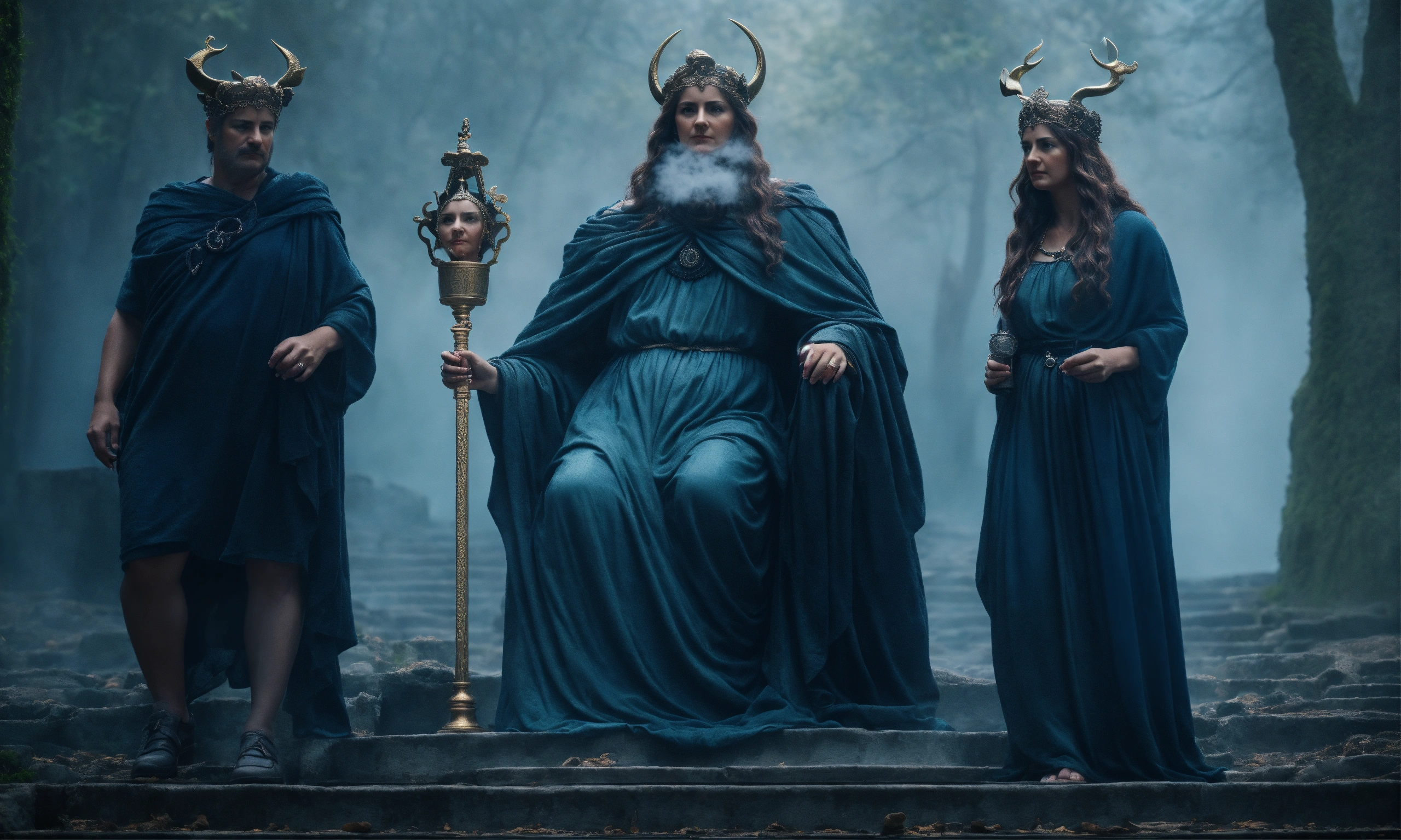 Lexica - Greek mythology, goddess Hecate with her middle-aged parents ...