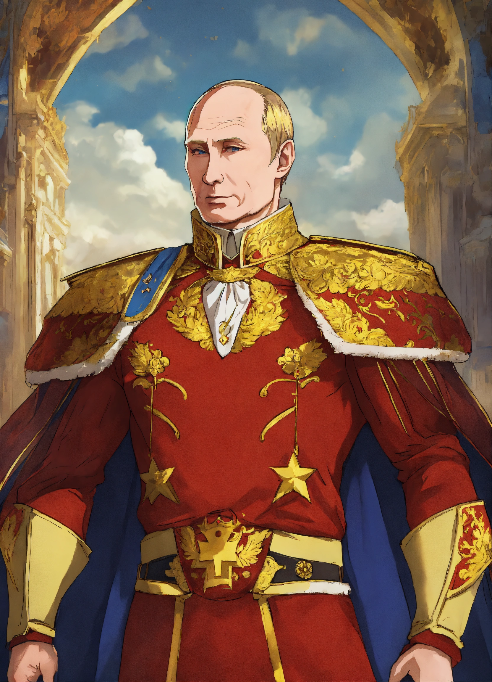 Lexica - Vladimir Putin as Russia's hero anime