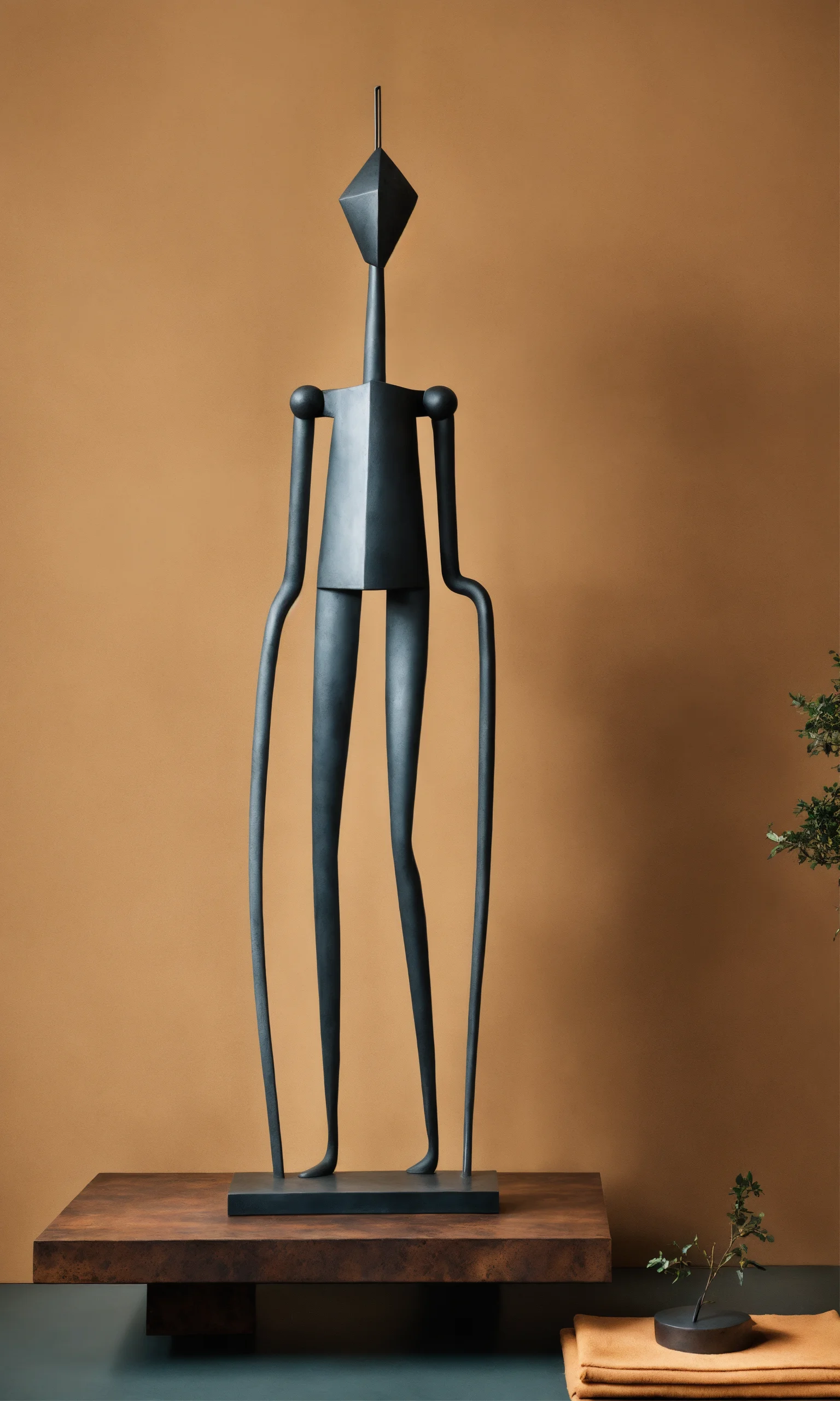 Lexica - Ancient neolithic inspired simple metal sculpture of humanoid ...