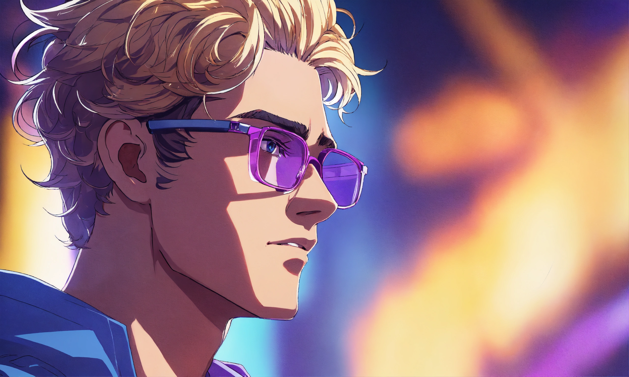 Lexica - A male gaming streamer, blonde hair, clean shaved, short wavy ...