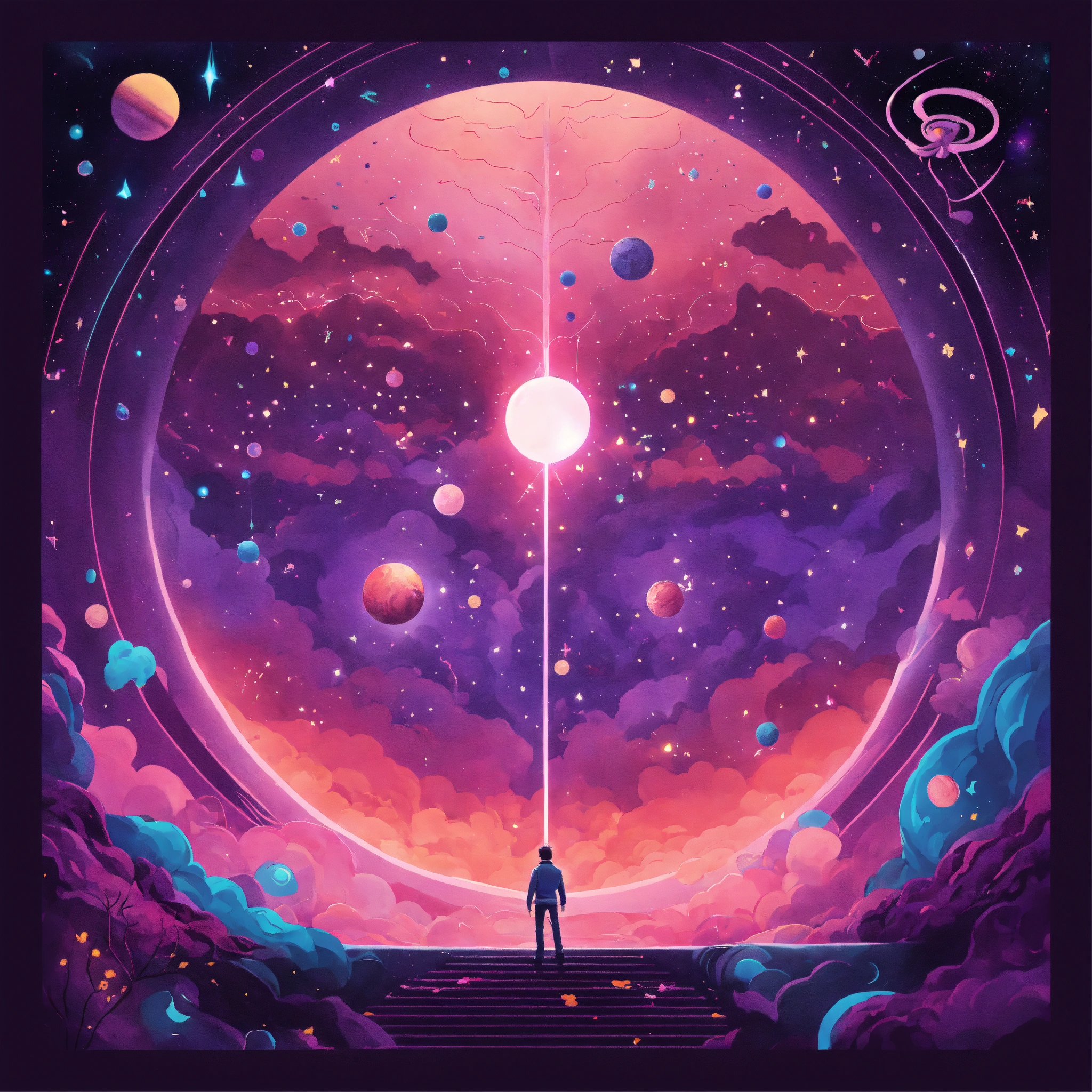 Lexica - Create a vibrant, cartoon-style poster depicting a whimsical ...