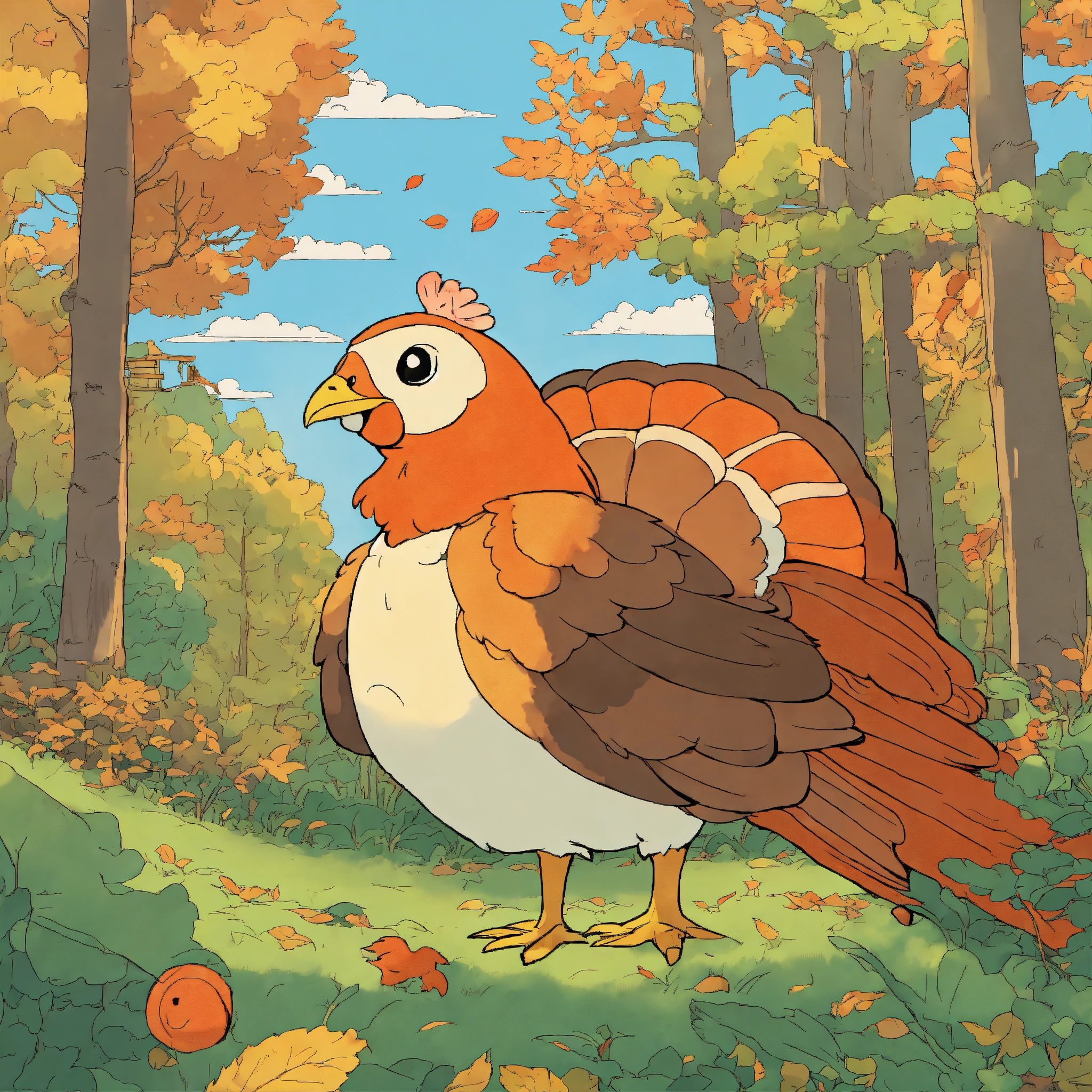 Lexica - Cute Once there was a friendly turkey named Tommy who lived in ...