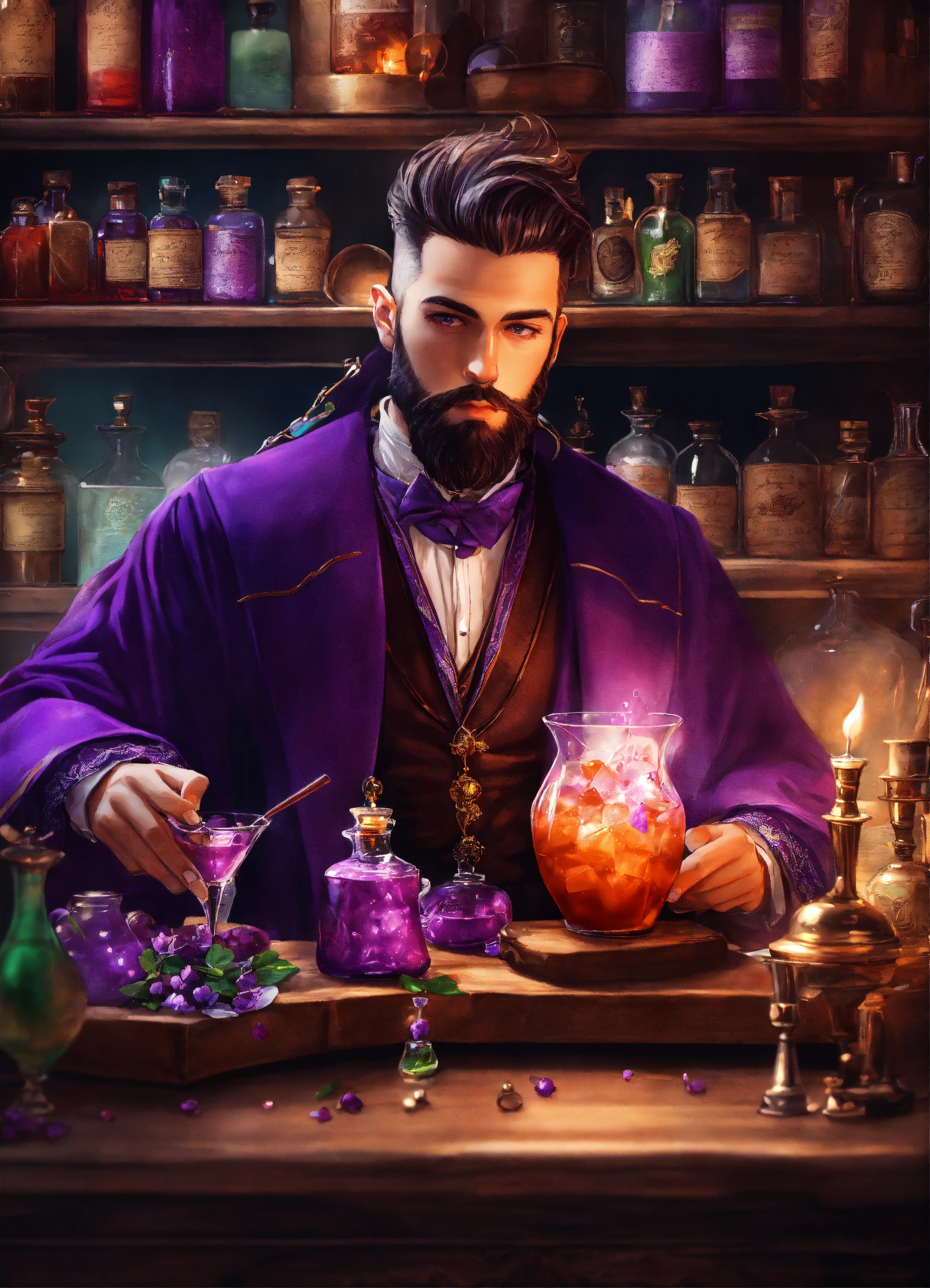 Lexica - Photorealistic picture of a young handsome wizard with short ...
