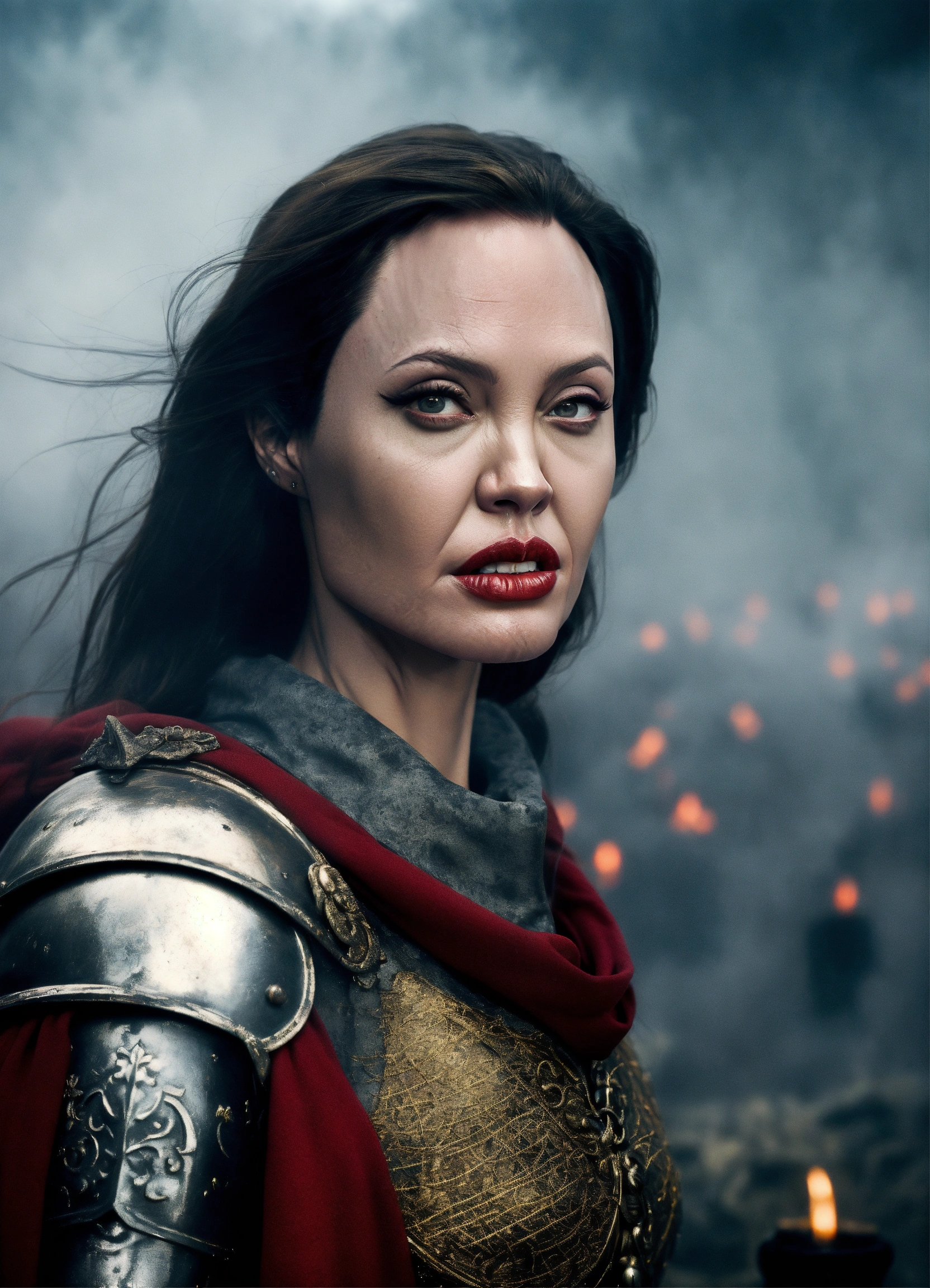 Lexica - A photo quality portrait of Angelina Jolie as a beautiful ...