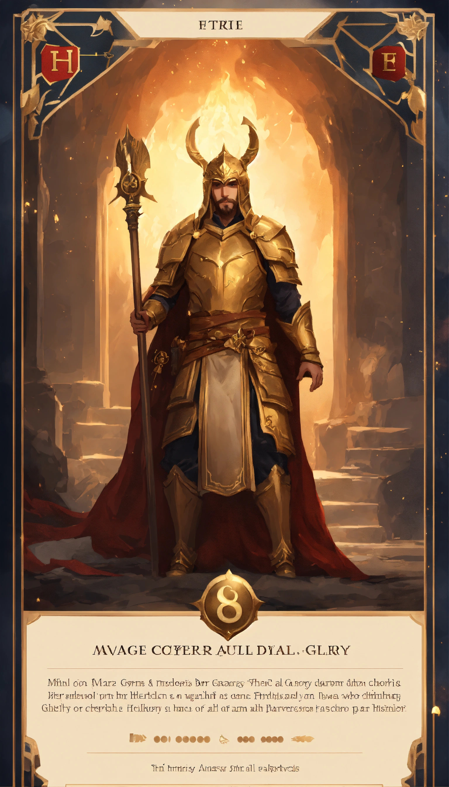 Lexica - Fantasy card game template with minimalist frame, heroic ...