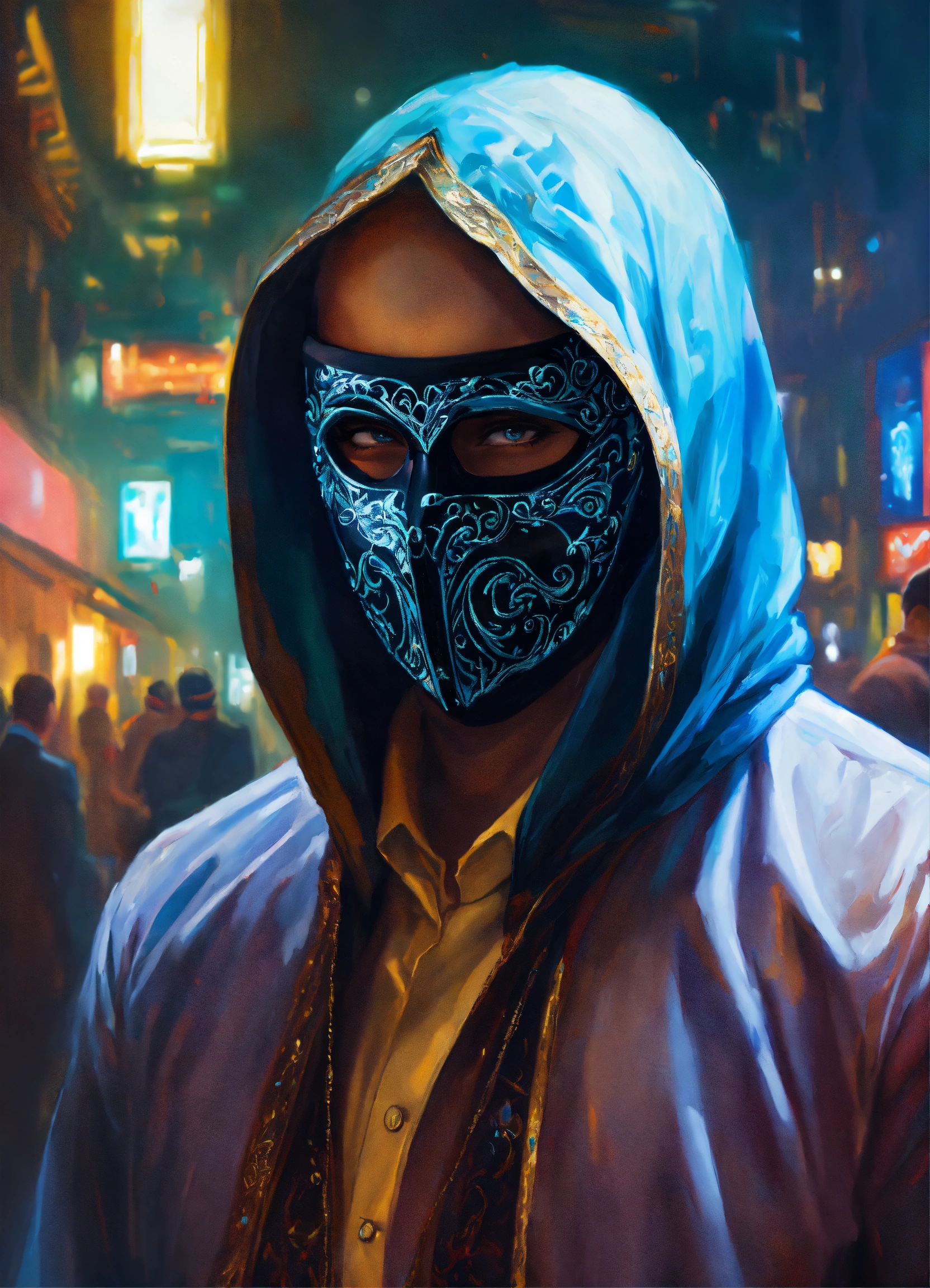 Lexica - Middle Eastern rogue hacker in expensive with mask at a ...