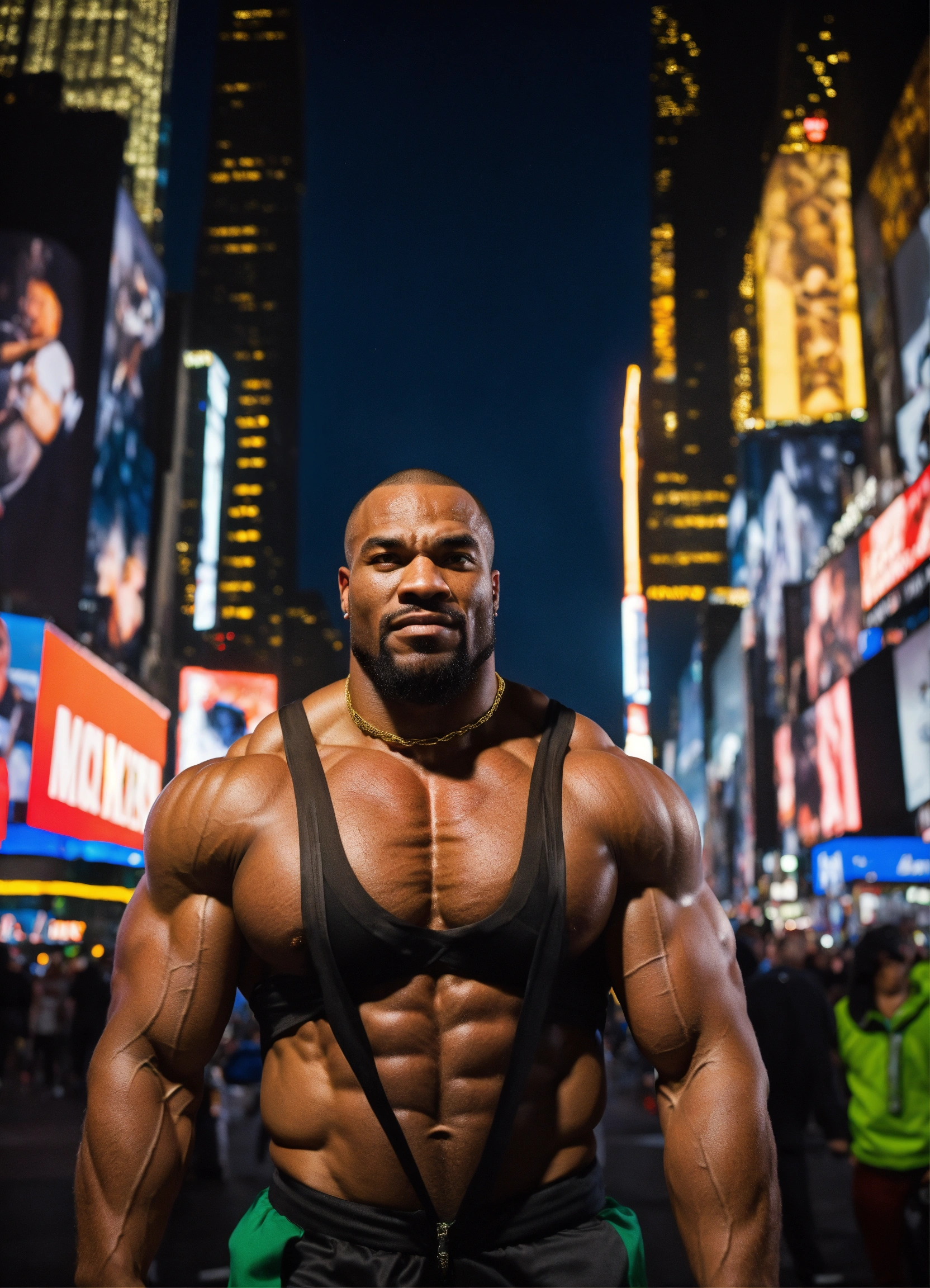 Lexica - 30-year-old man with big muscles, Kano from Mortal Kombat, big ...