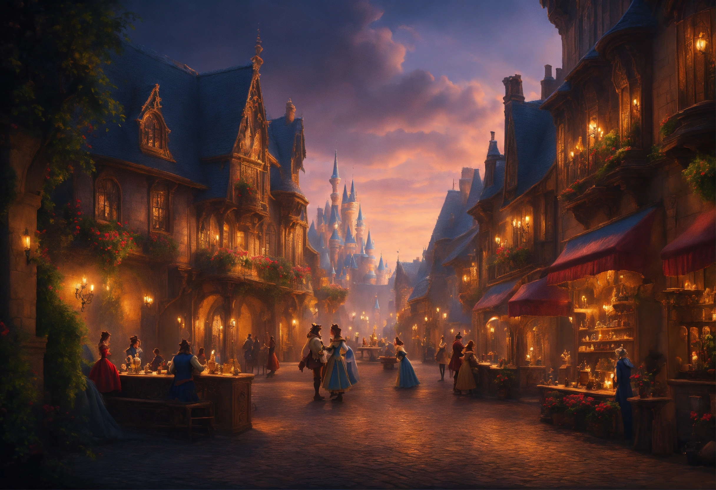 Lexica - Epic beautiful shot of Disneys Beauty and the Beast on the ...