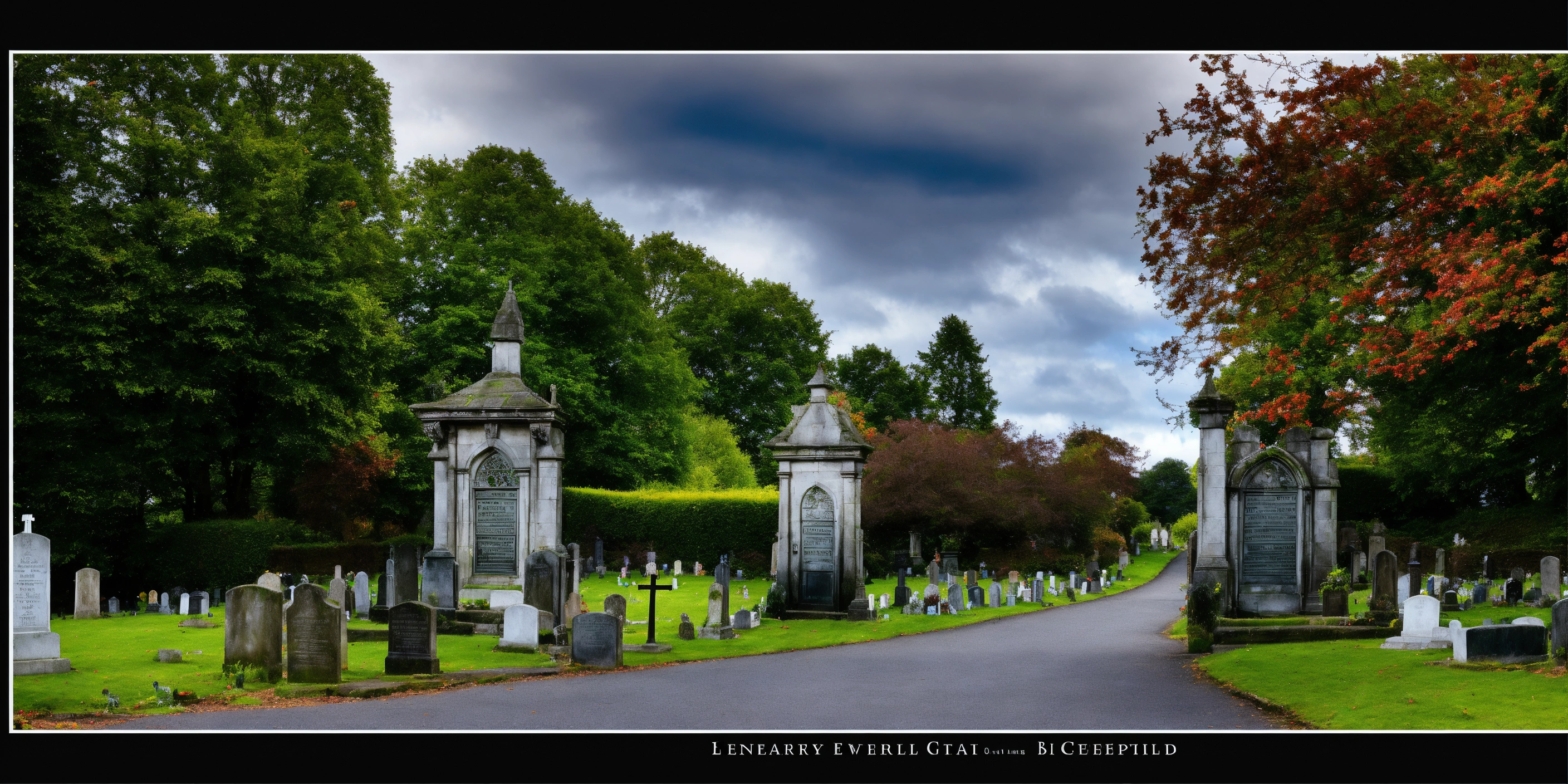 Lexica - Cemetery BIG entrance gates Macclesfield UK,
