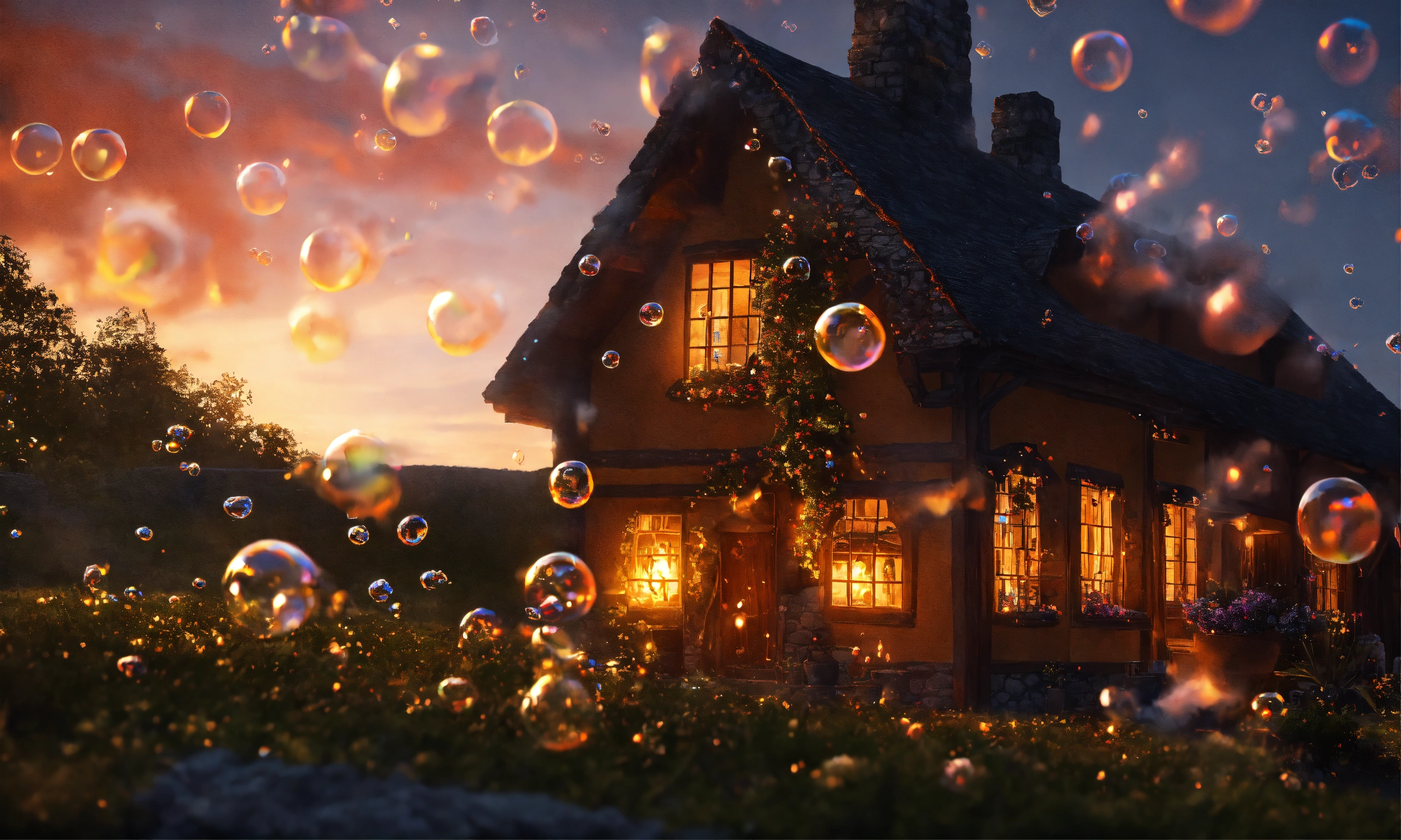 Lexica - Bubbles made from molten glass, lava bubbles, burning bubbles ...