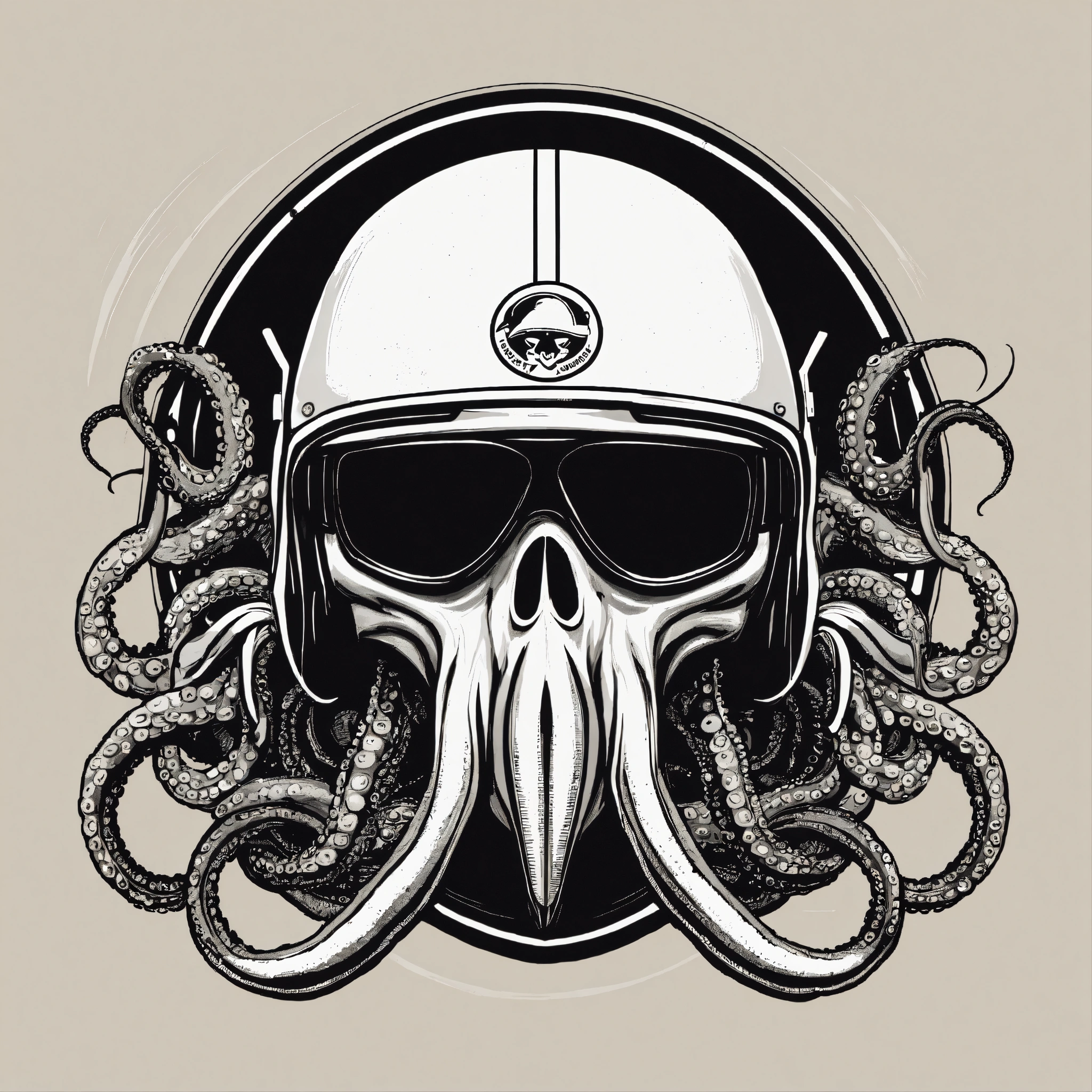Lexica - T-shirt LOGO design of "MONTABEACH" octopus with motorcycle ...